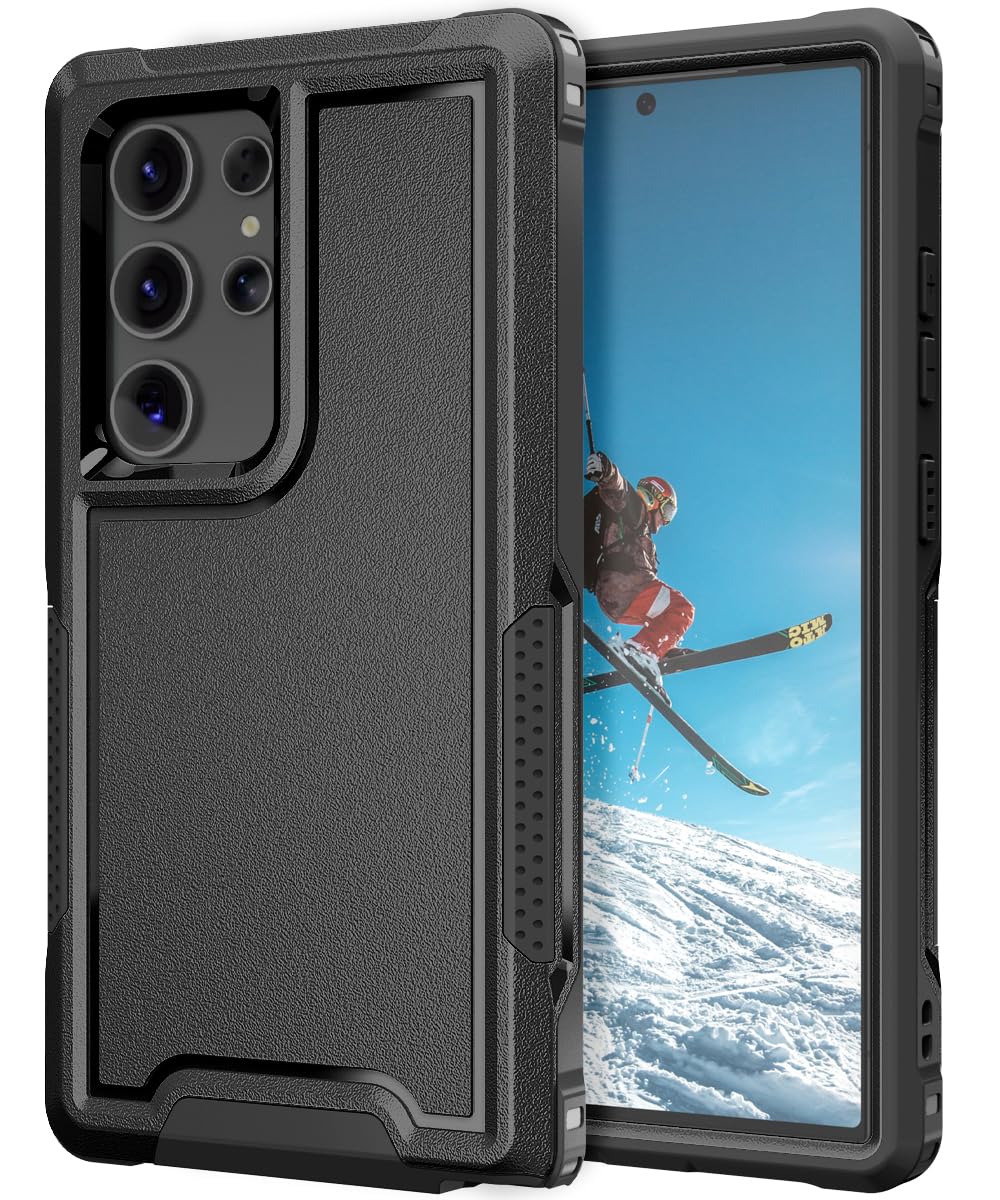 Designed for Samsung Galaxy S24 Ultra Case, [Heavy-Duty Tough Rugged ...