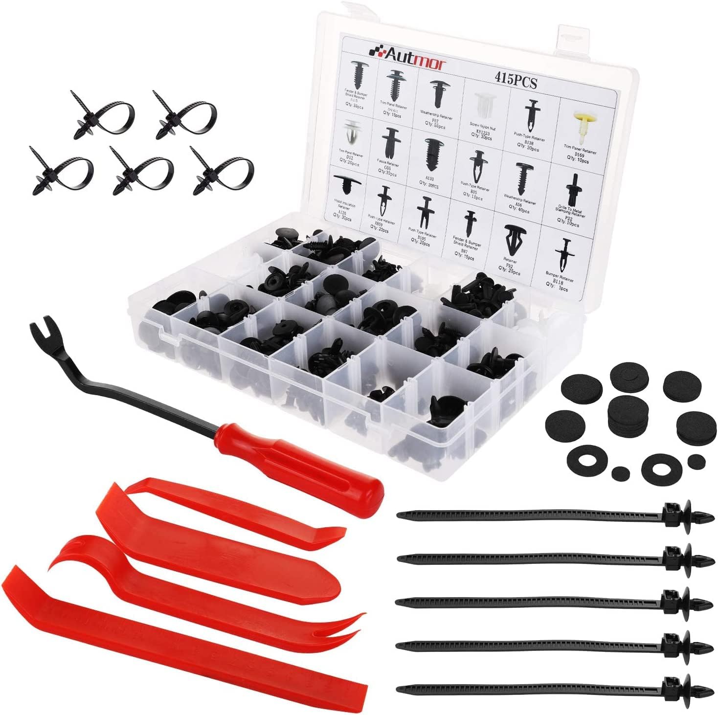 Car Retainer Kit, Autmor 450Pcs Car Clips Kit with 18 Sizes Car Trim ...
