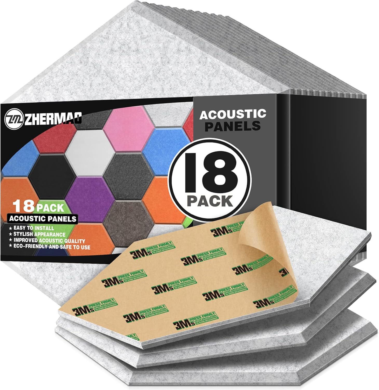 Amazon.com: 18 Pack Sound Proof Foam Panels for Walls, 12"X10"X 0.4 ...