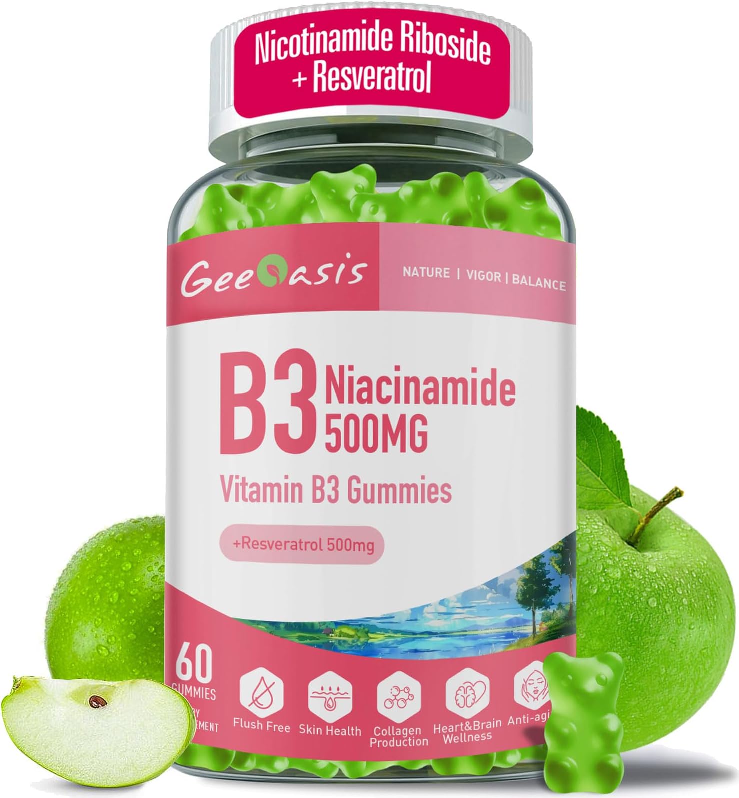 Amazon.com: Kind Nature Vitamin B3 Niacin Gummies - Flush Free ...