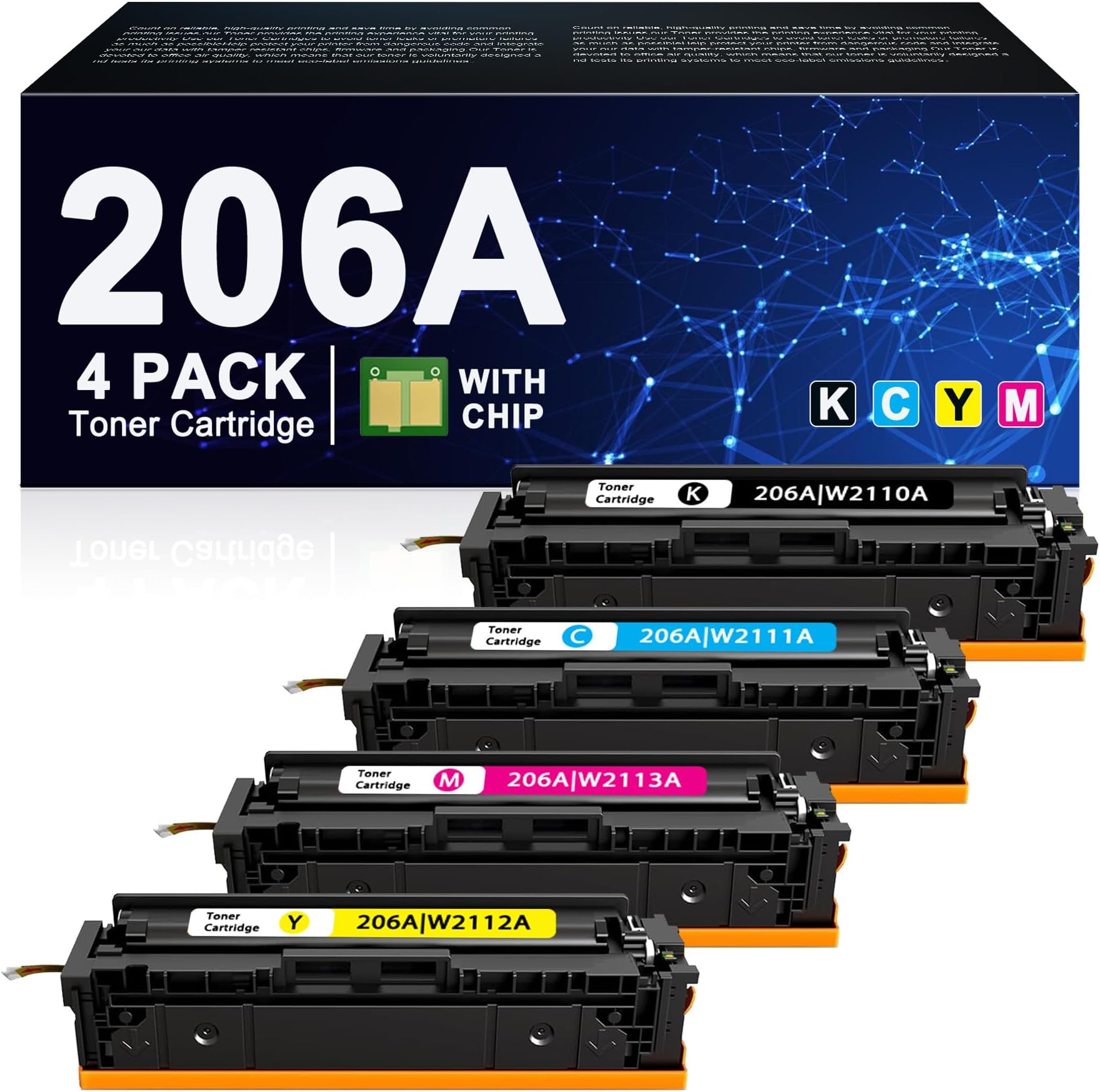 Amazon.com: 2 Pack Replacement for HP 206A 206X Black Toner Cartridge ...