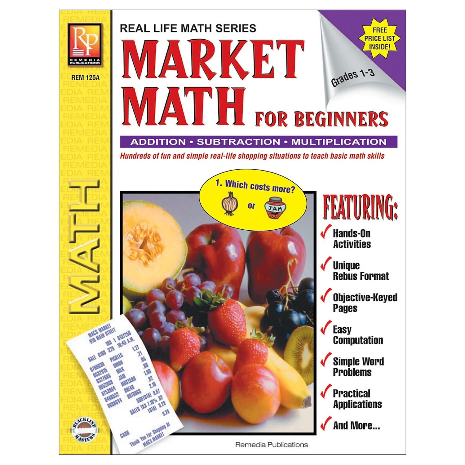 Remedia Publications Real Life Math Series: Market Math for Beginners ...