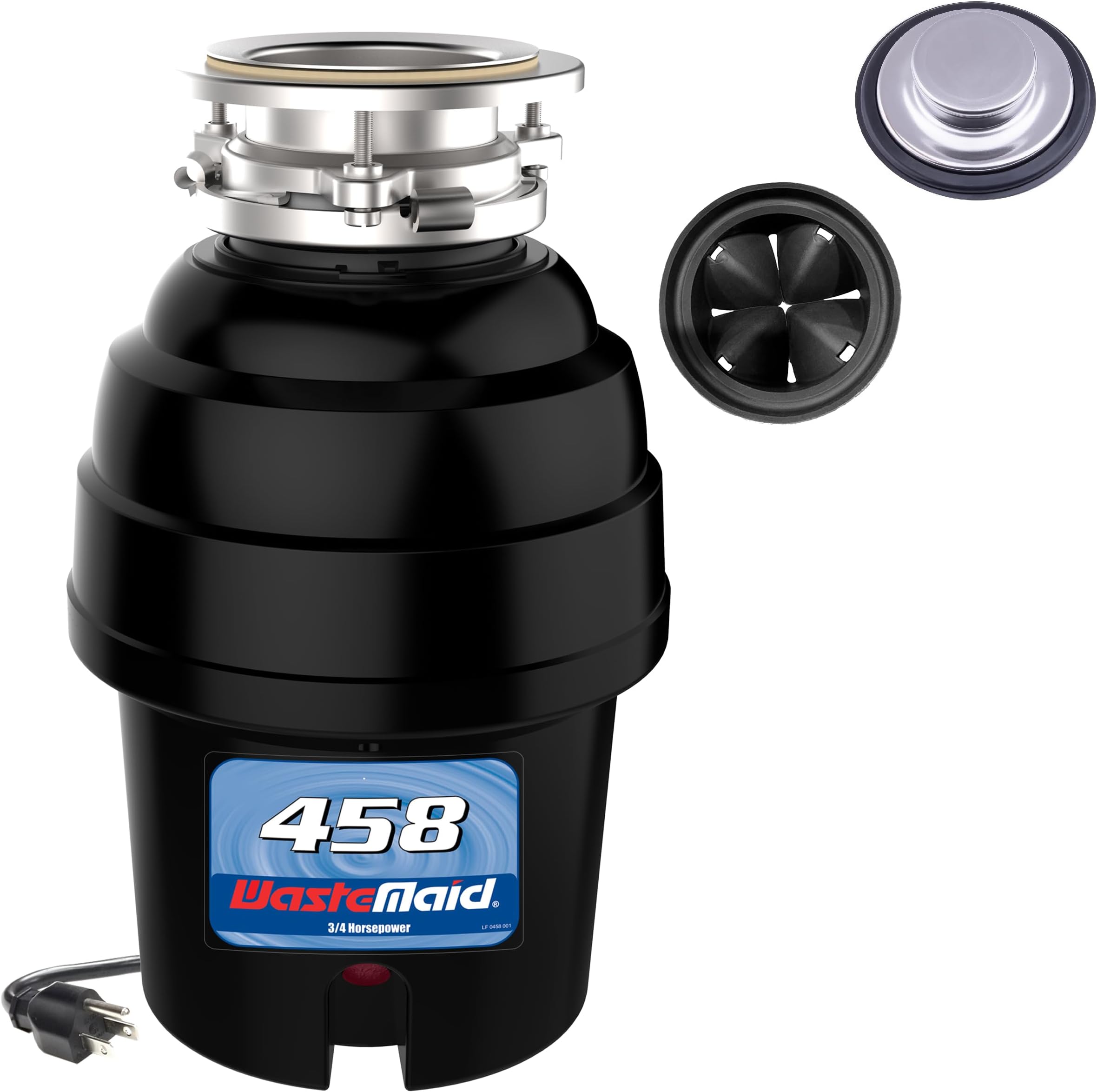 American Standard 10-US-AS-12-SL Garbage Disposer, 1.25 HP Slim, Black ...