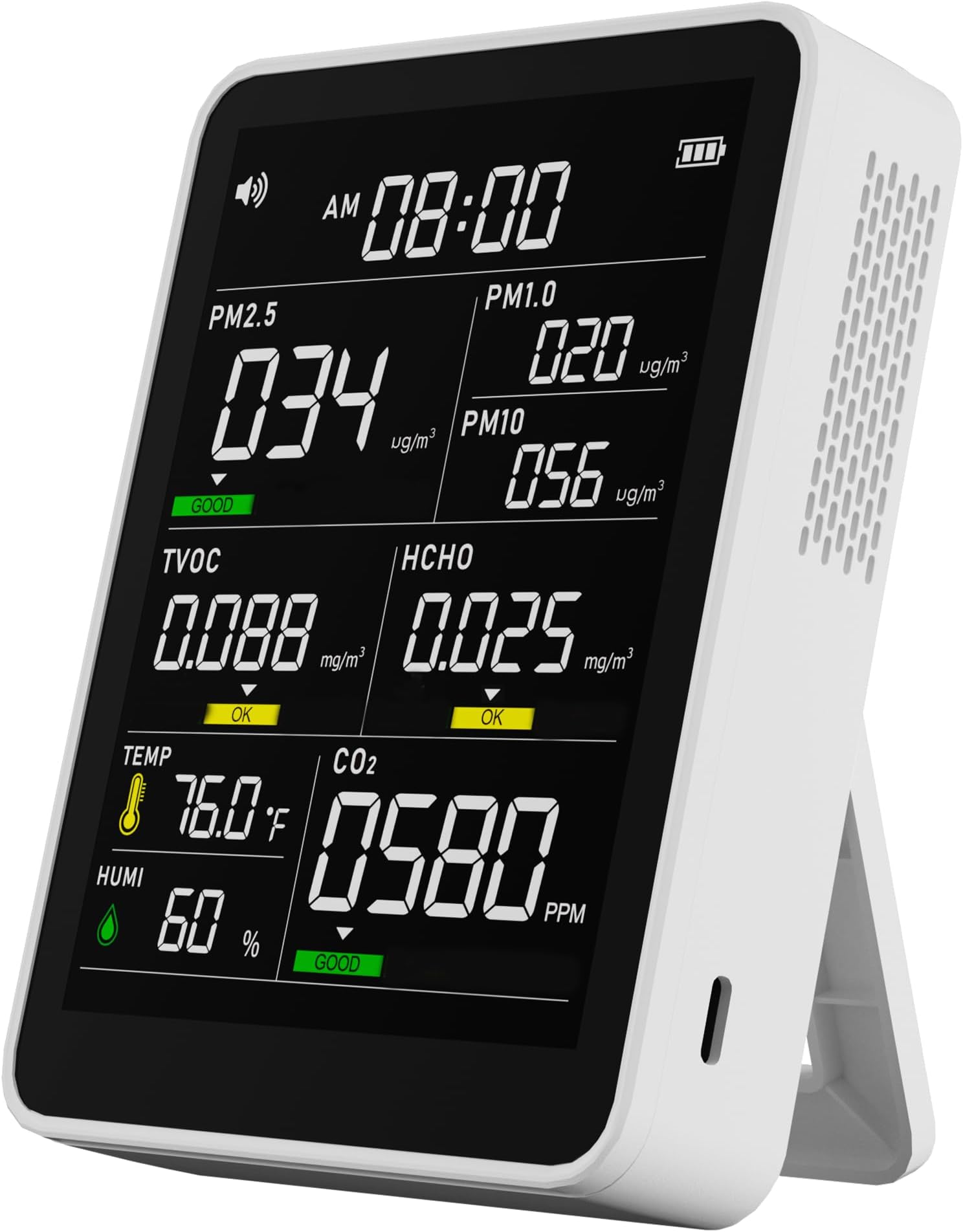 Amazon.com: 9-in-1 Professional Indoor Air Quality Monitor Indoor ...