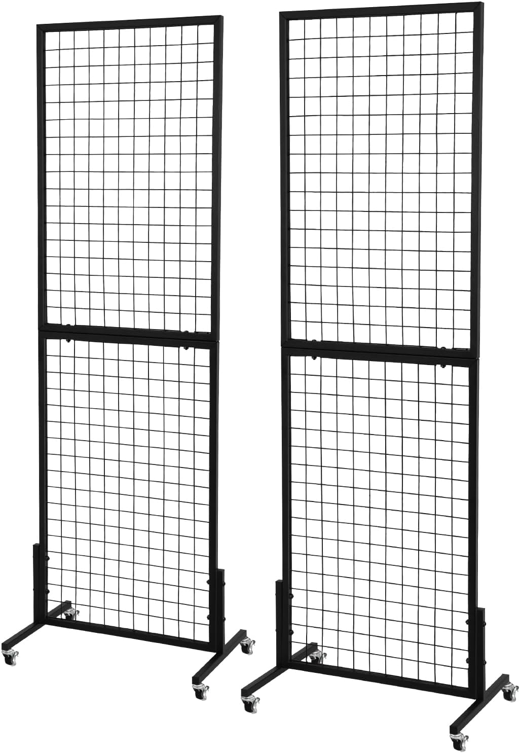 CRUDATE Grid Wall Panel Display 2’ x 6’, 2-Pack Gridwall Wire Panels ...