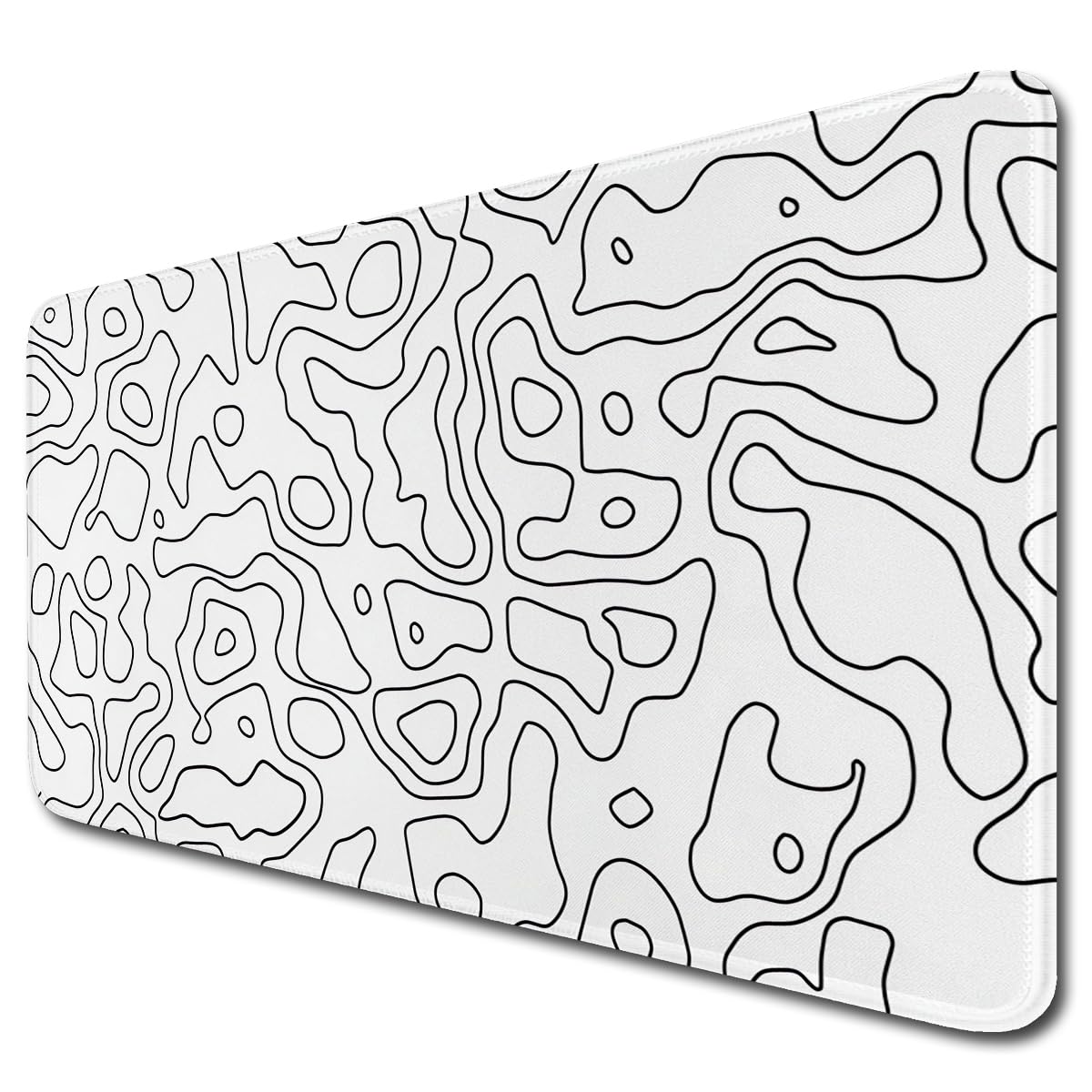 Amazon.com : llsxi White Topographic Mouse Pad,XXL 15.7x35.4 inch Large ...