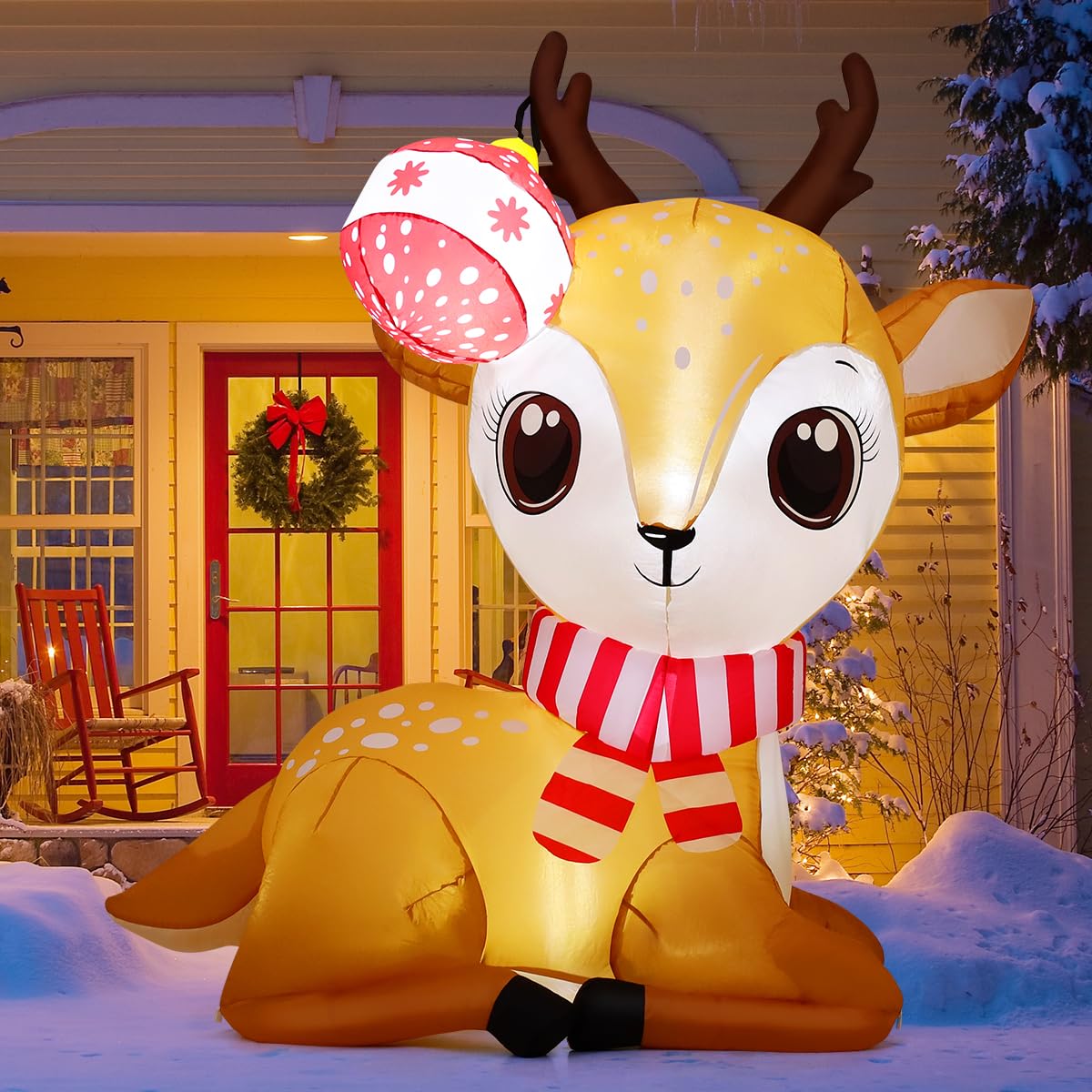 Amazon.com: COMIN 5 FT Christmas Inflatables Reindeer Outdoor ...