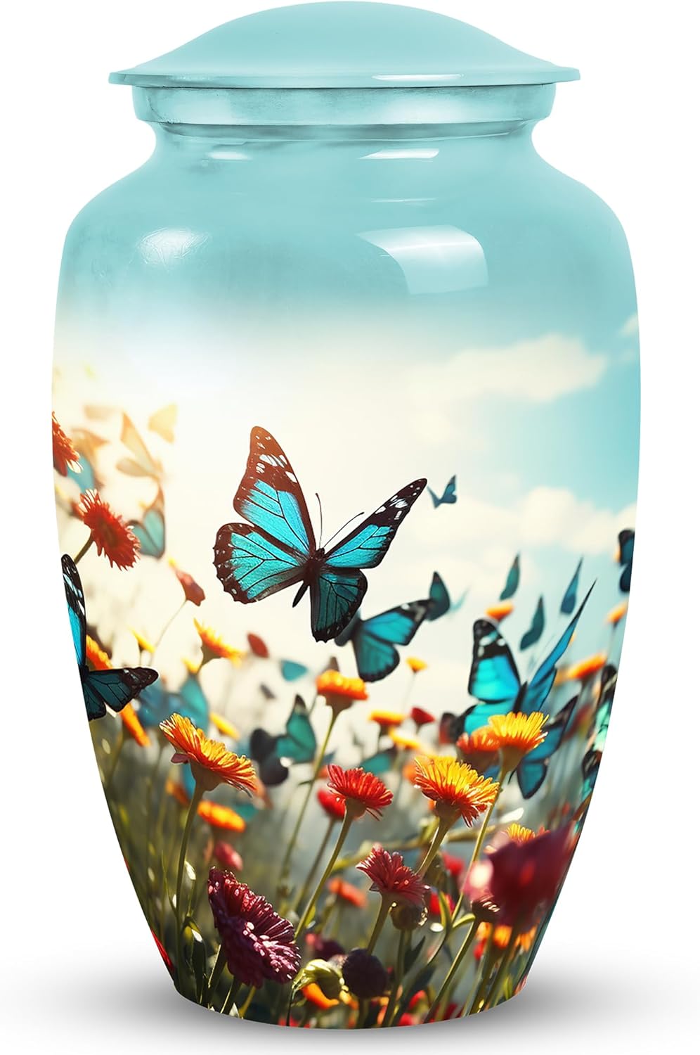 Amazon.com: PARUHAS Colorful Butterflies Fly in A Meadow with Flowers ...