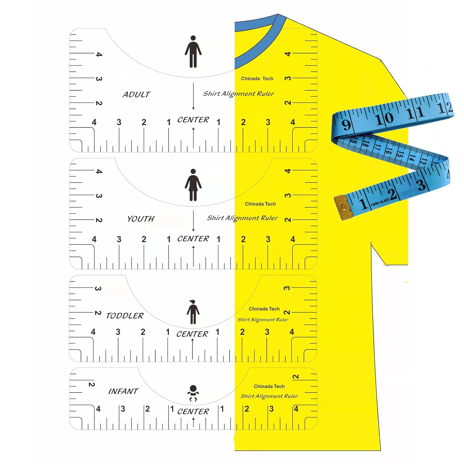 5 Pack Tshirt Ruler Guide for HTV Vinyl Heat Transfer Vinyl and ...