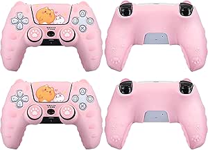 Meooeck 2 Pieces Cat Controller Skin Anti Slip Silicone Controller Case ...