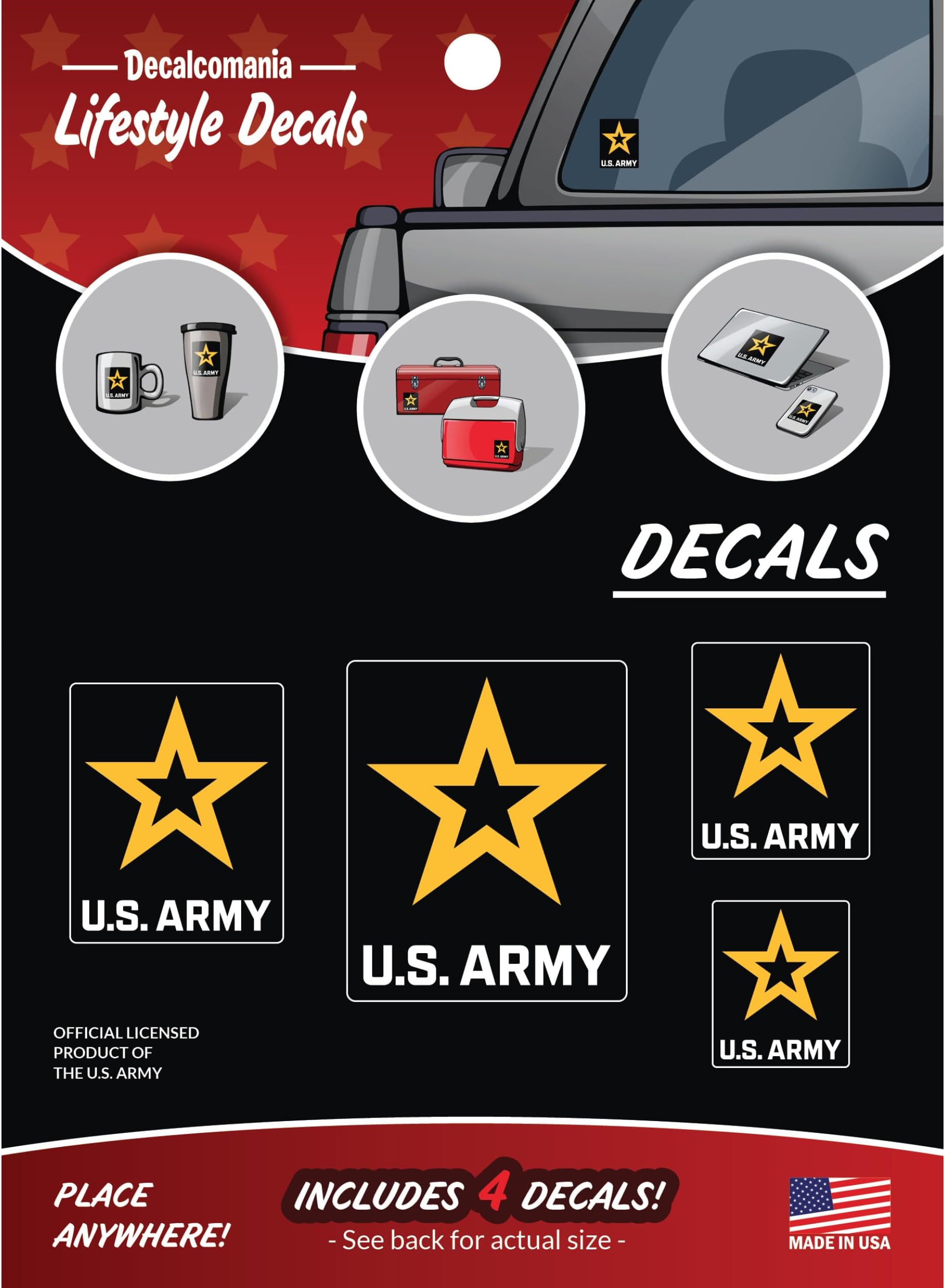 Amazon.com: U.S. Army Logo Sticker Small Cell Phone Sticker iPhone ...