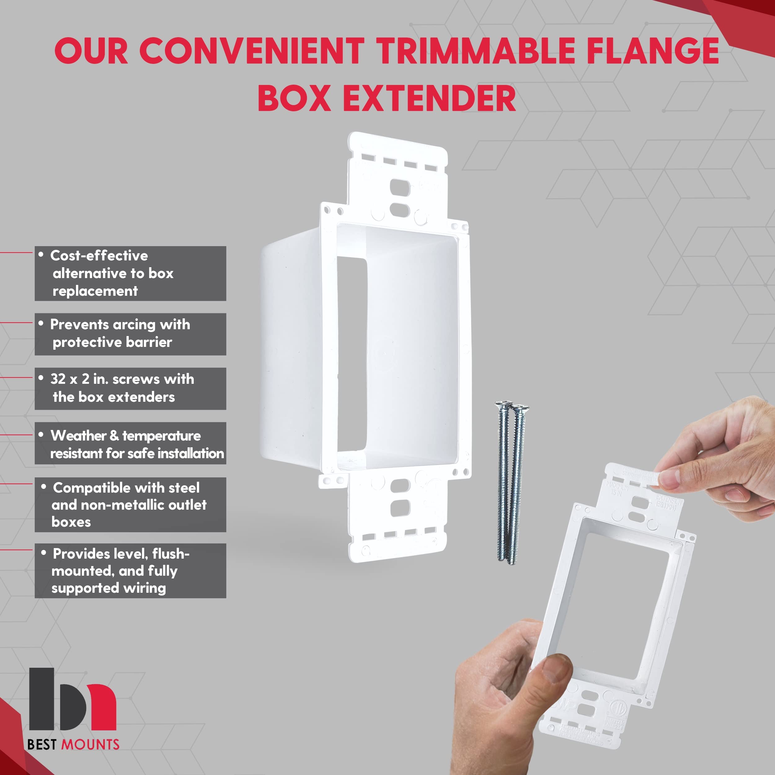 Snapklik.com : BestMounts - 10 Pack Electrical Power Outlet Box ...