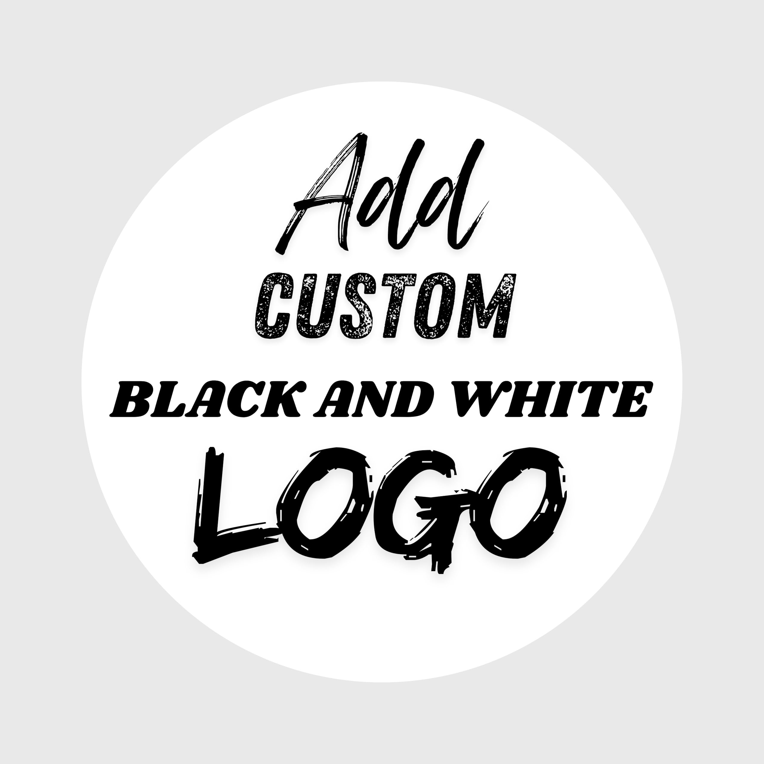 500 Custom Round 2-Inch Black and White Stickers for Small Business ...