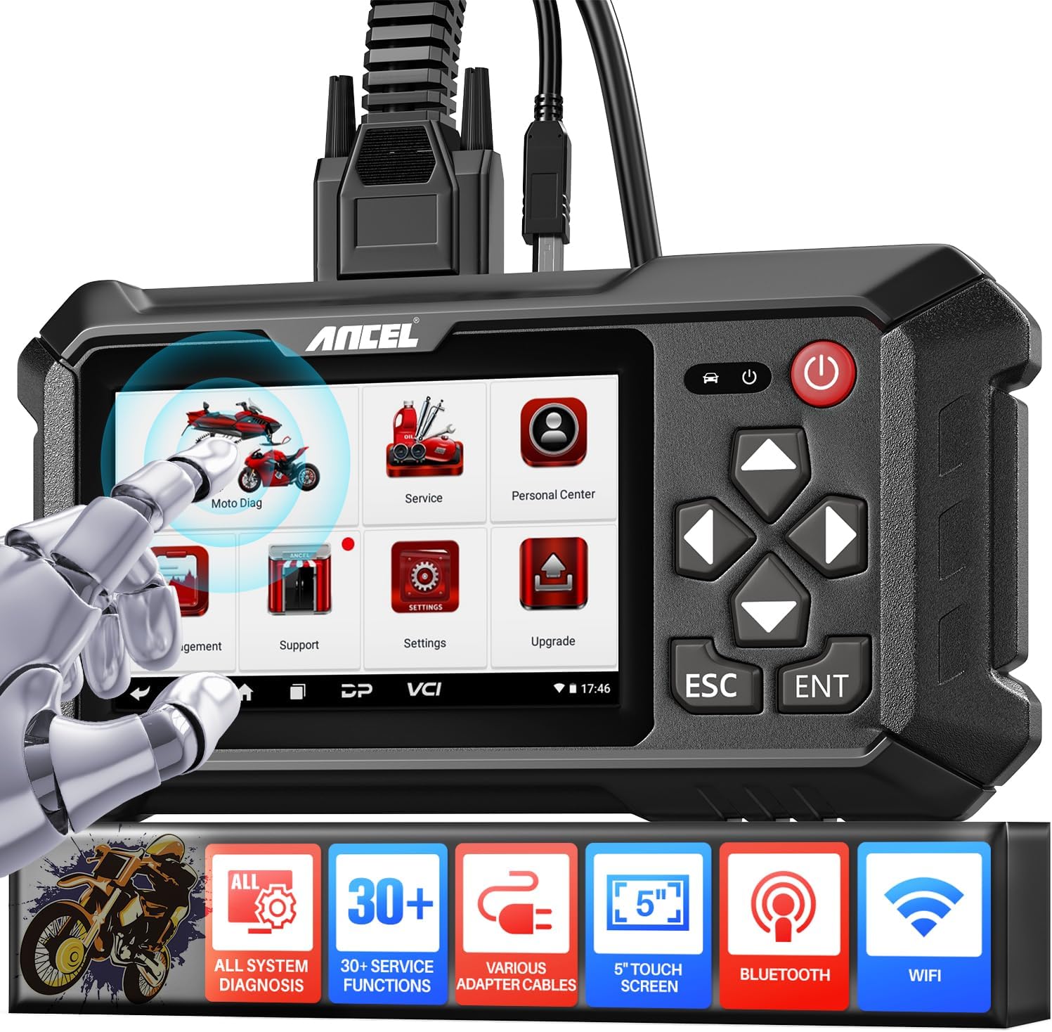 Amazon.com: ANCEL MT510 Motorcycle Diagnostic Tool Fits for Harley All ...