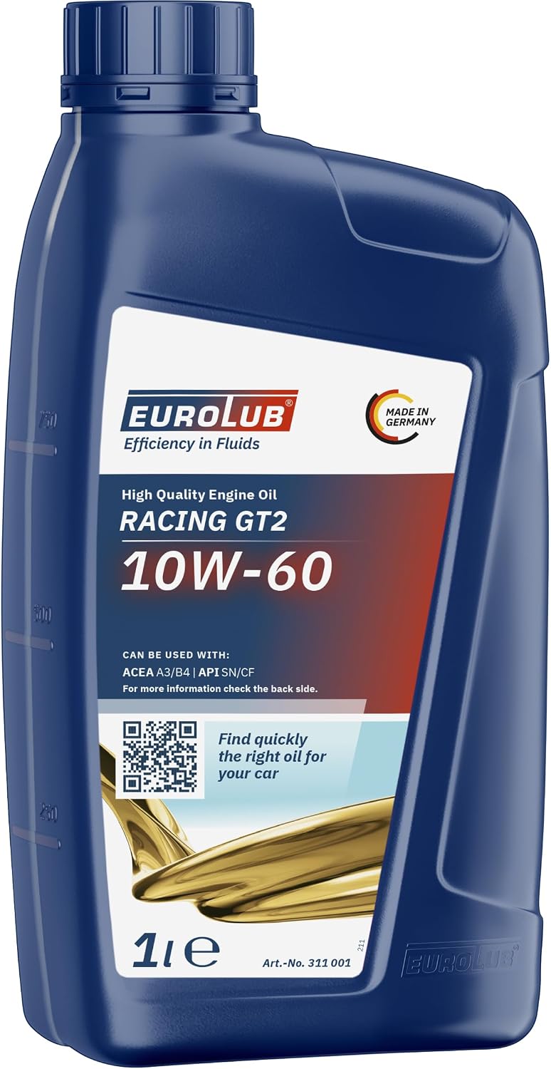 EUROLUB RACING GT2 SAE 10W-60 Engine Oil, 1 Liter : Amazon.co.uk ...