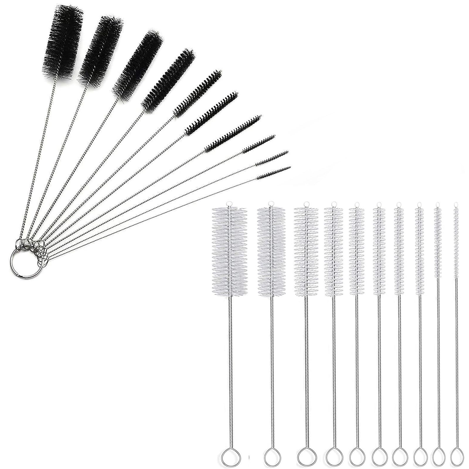 Amazon.com: Long Straw Brush, Nylon Pipe Tube Cleaner 8.2-ihch 10 ...