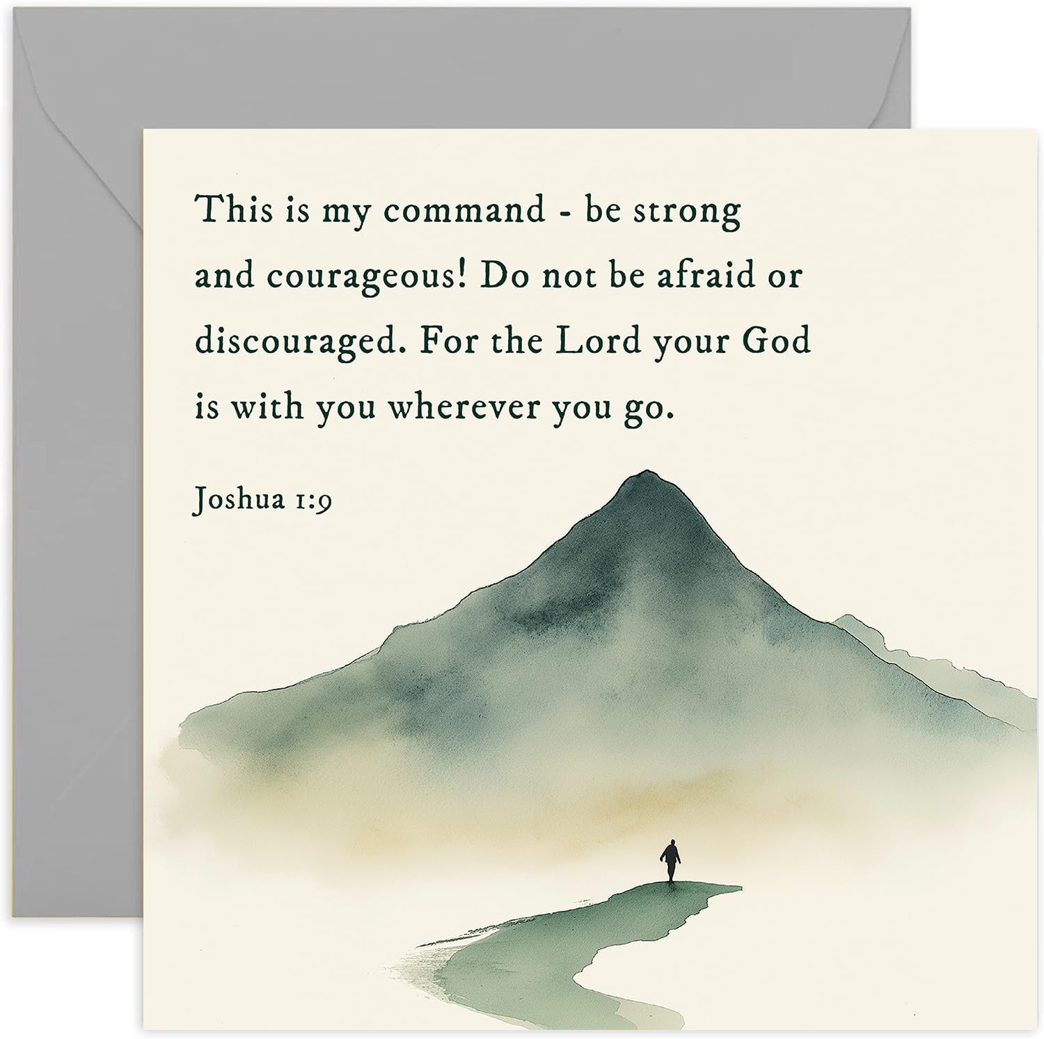 Amazon.com : Religious Good Luck Card for Son or Daughter - Joshua 1:9 ...