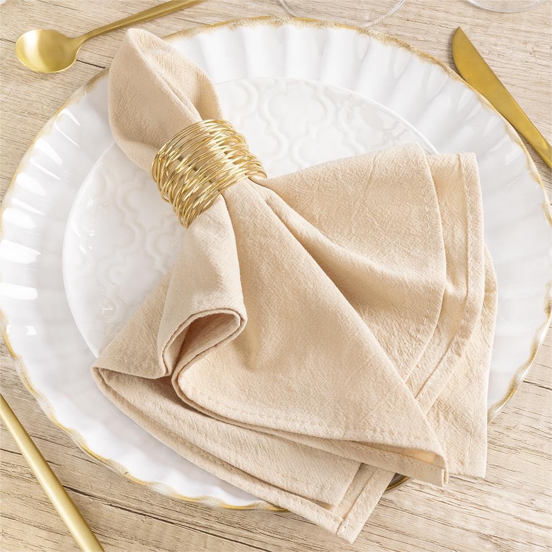 Amazon.com: MLMW Thick Cotton Linen Napkins Set of 8 Soft Dinner ...