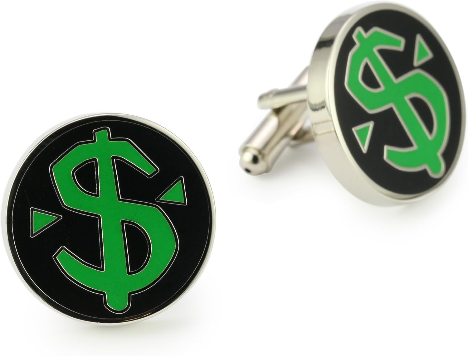 Amazon.com: King Baby Men's Black and Green Dollar Sign Enamel Cuff ...
