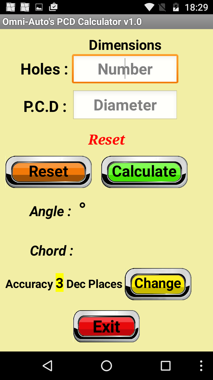 PCD Calculator - App on Amazon Appstore