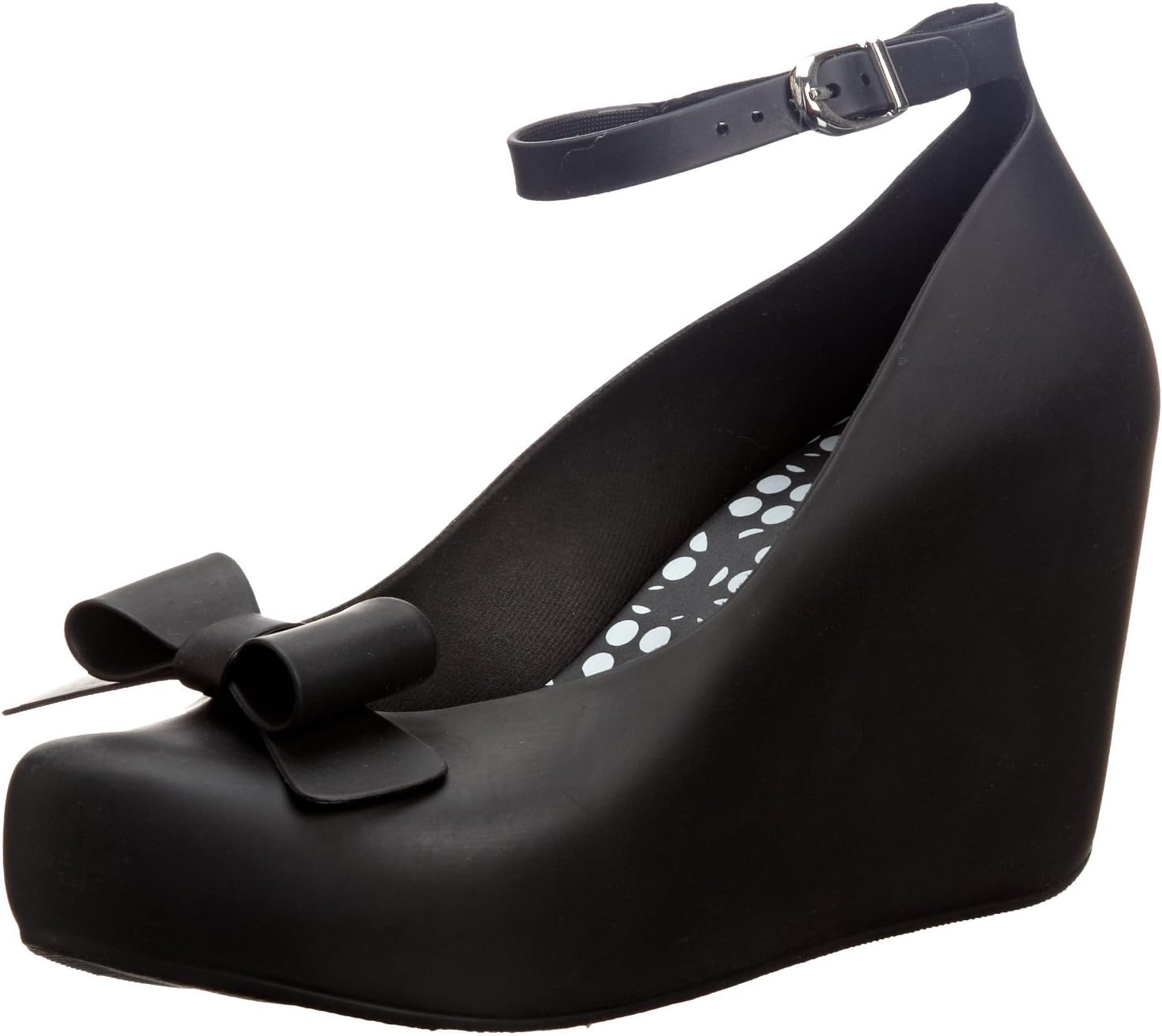Mel Shoes by Mel Womens Toffee Apple Bow Platform Black Matt UK 8 ...