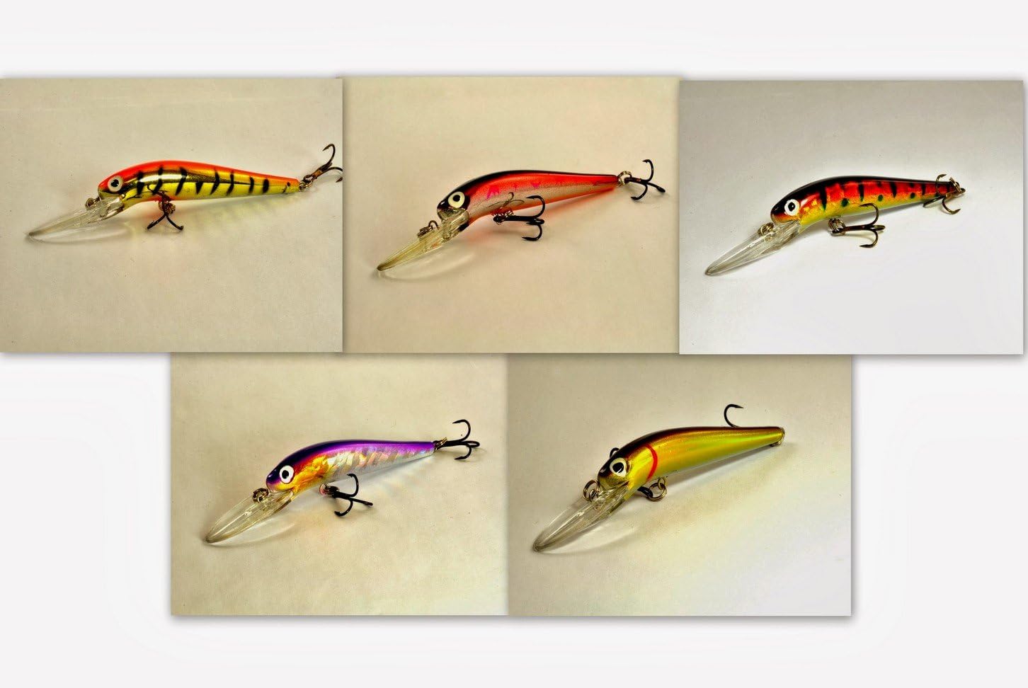 Akuna Pack of 5 Swoose Goose Series 4.7 inch Diving Fishing Lure [BP-5 ...