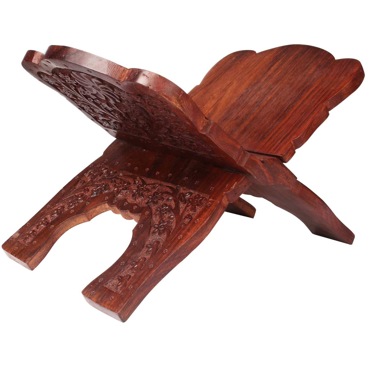 Buy Aheli Wooden Floral Carved Holy Bible Book Stand Made with Indian ...