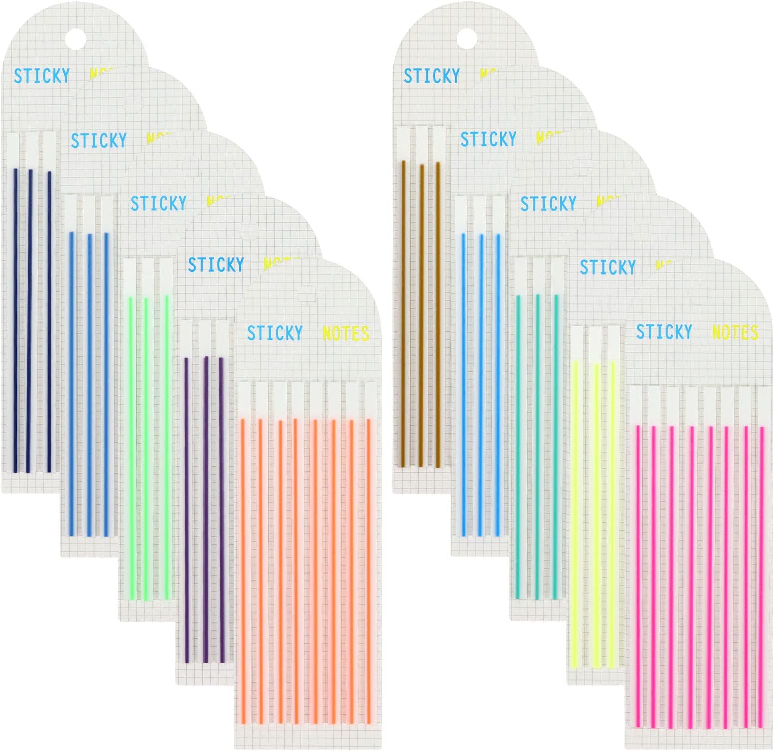 Amazon.com : Juome 1280Pcs Highlighter Tape, Transparent Sticky Long ...