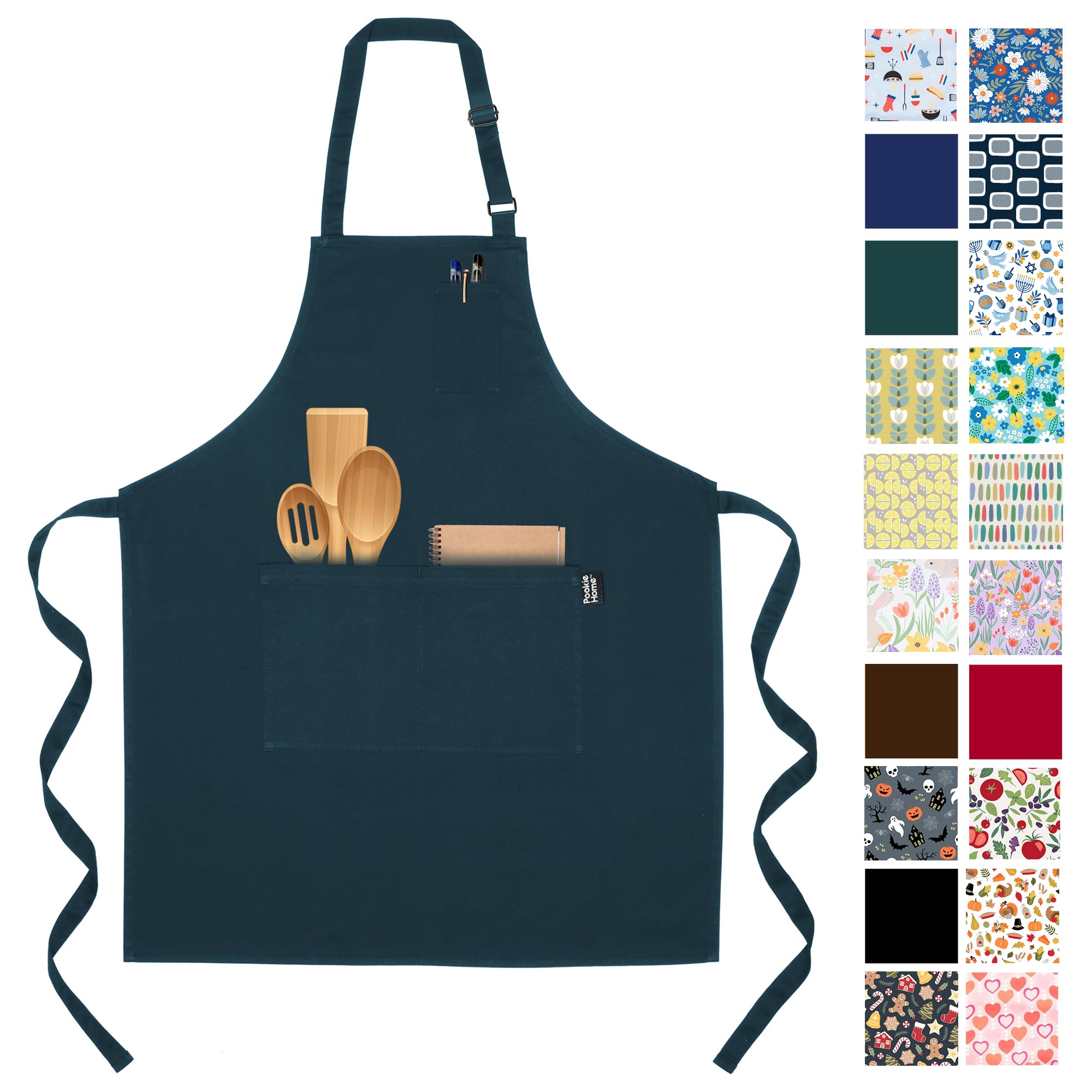 Amazon.com: Professional Grade Premium Chef Kitchen Aprons for Cooking ...