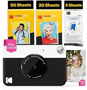 Amazon.com : KODAK Printomatic Full-Color Instant Print Digital Camera - 75 Sheets Bundle ...