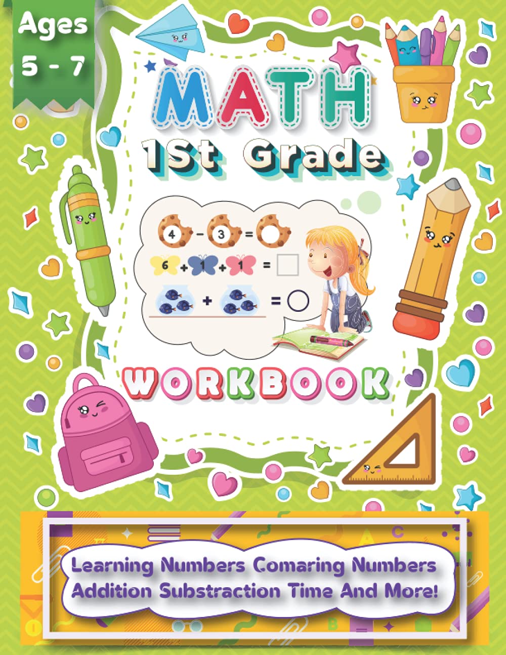 Buy MATH First Grade WORKBOOK Learning Numbers Comparing Numbers ...