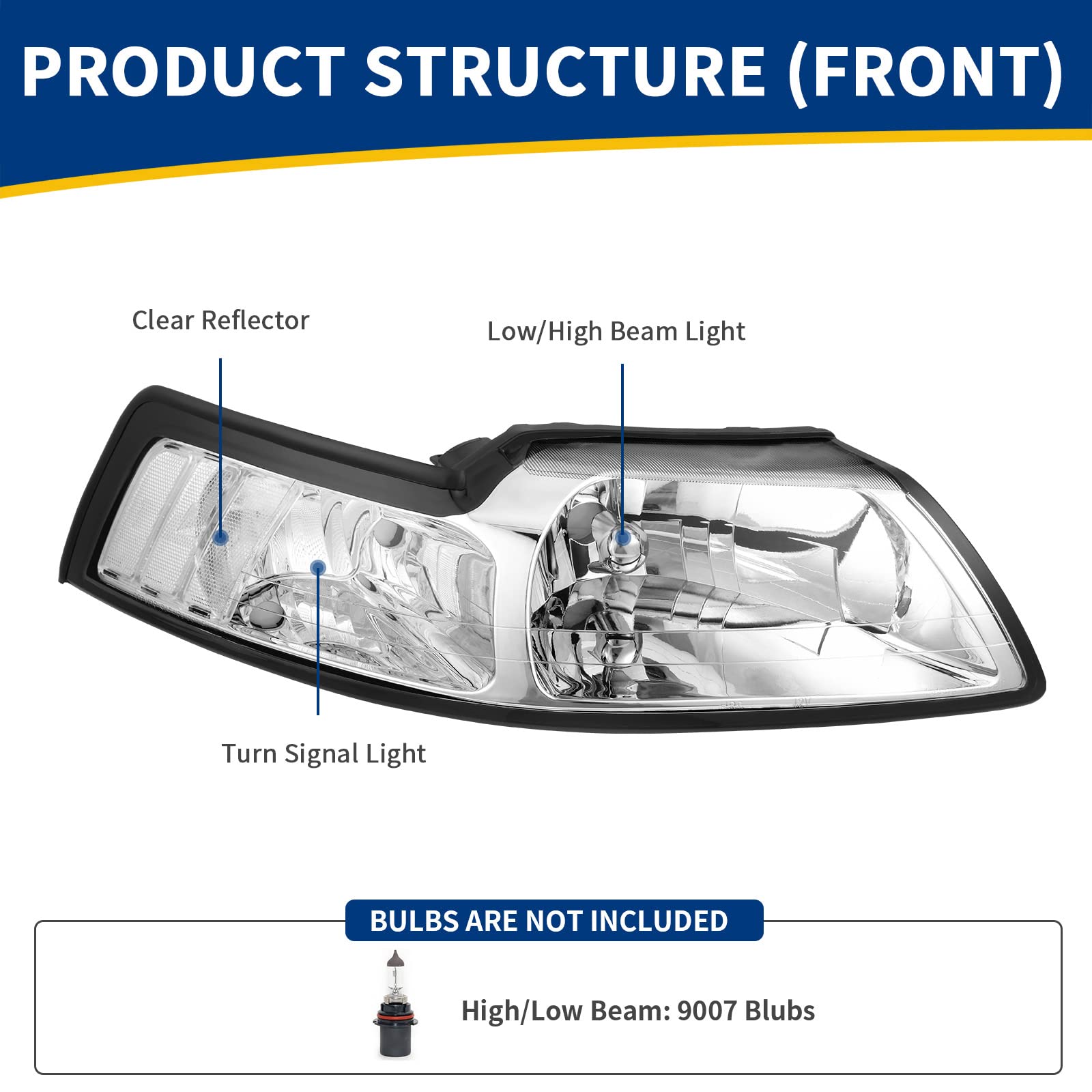 Snapklik Autosaver88 Headlight Assembly Compatible