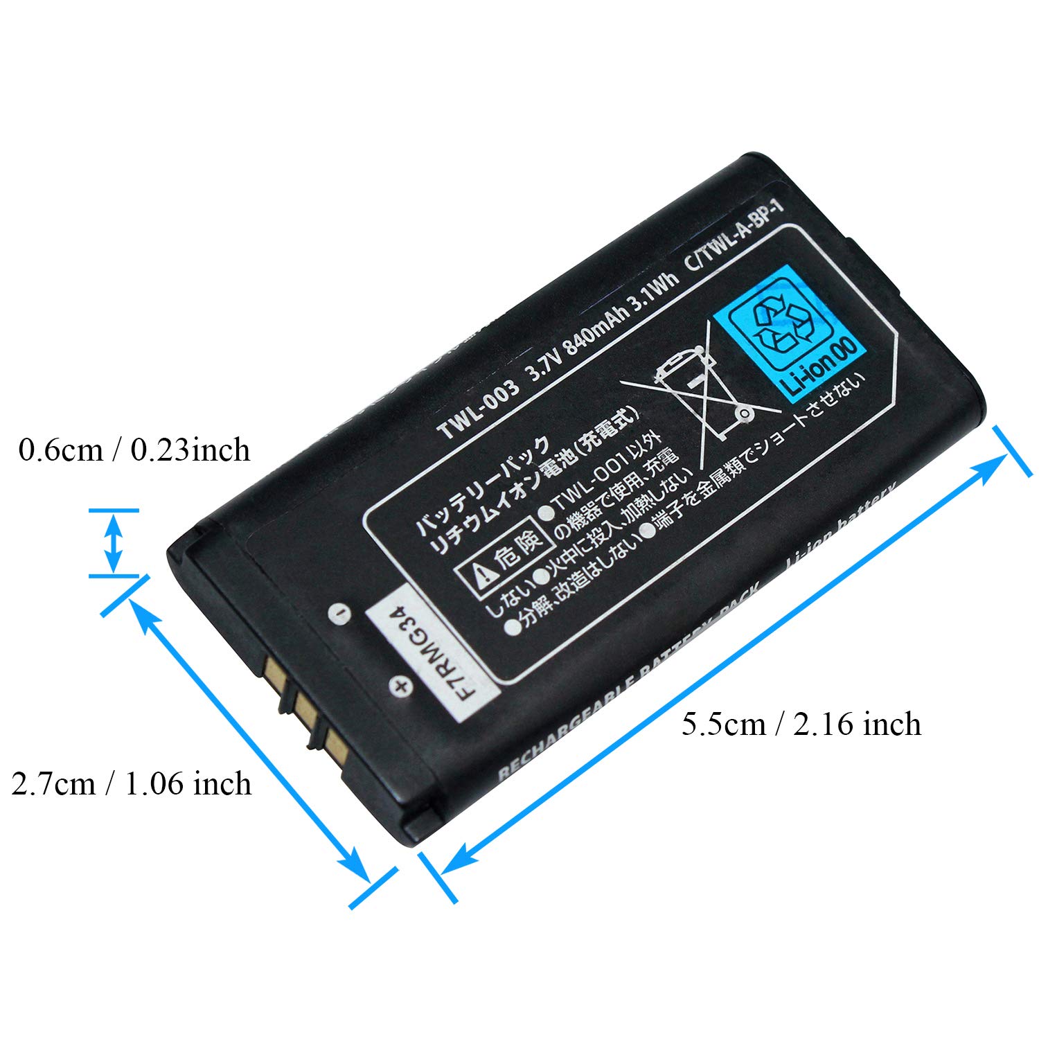 Snapklik.com : 840mAh Rechargeable Lithium-ion Battery + Tool + Pen ...