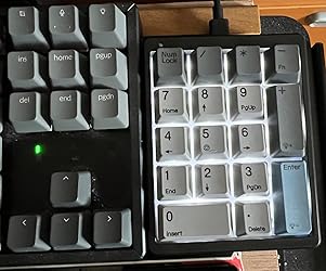 Amazon.com: Kisnt Mechanical Number Pad, Hot Swappable Numpad Wired USB 17 Keys Numeric Keypad ...
