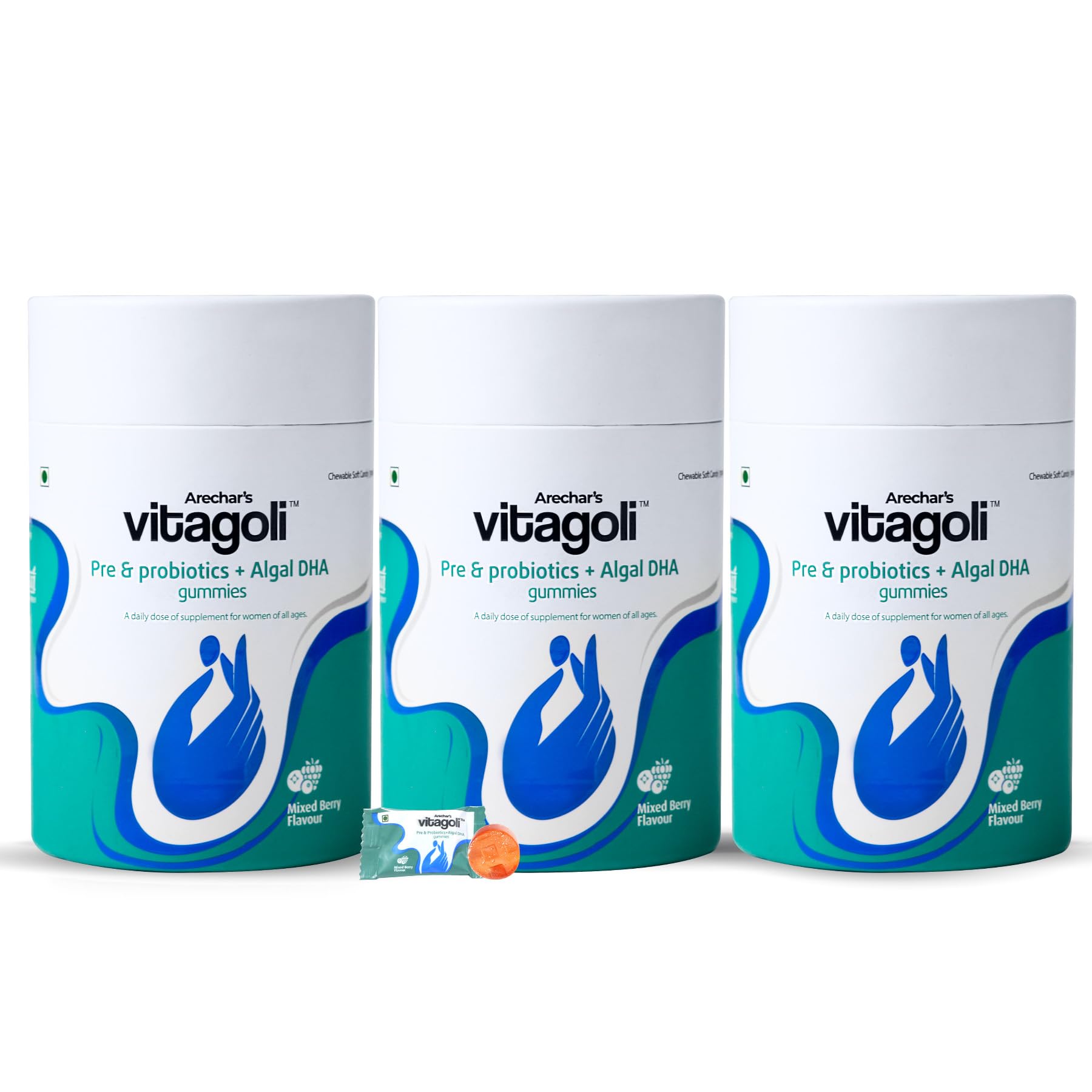 Vitagoli Probiotics gummies (90 Days Pack) for Good Gut Health, 4 ...