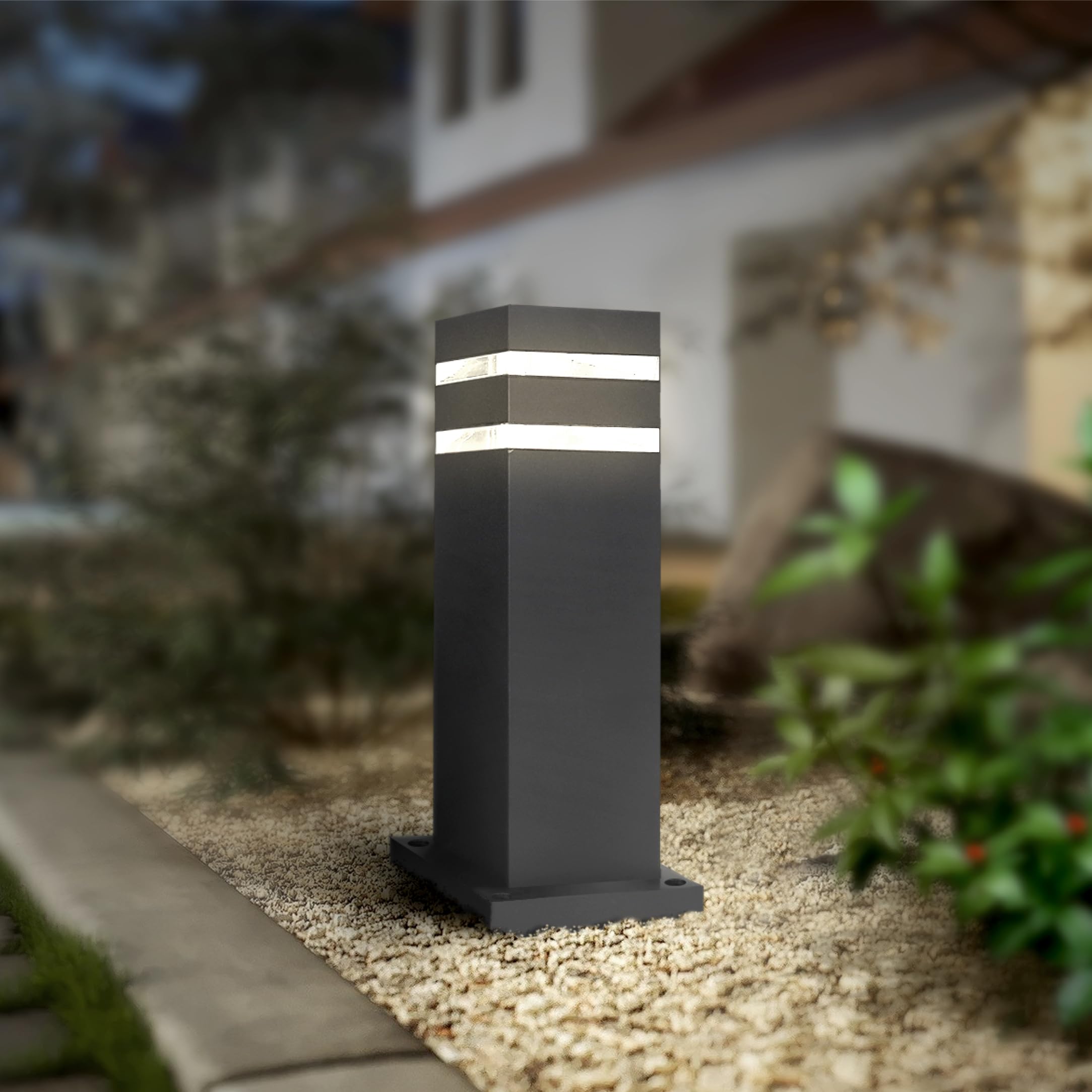 Square Bollard Light 120 Volt Havit Fedor Square 24V 12W LED Tri
