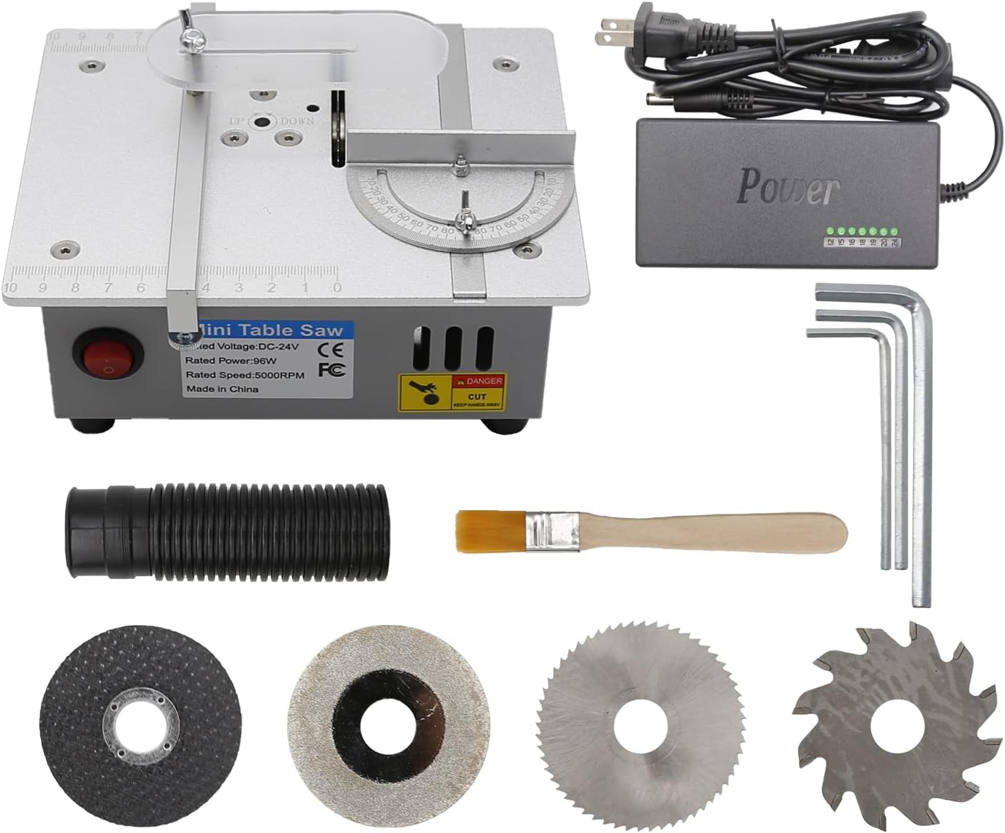 Amazon.com: Mini Table Saw for Crafts 4 Blades Metal Chop Saw 96W ...