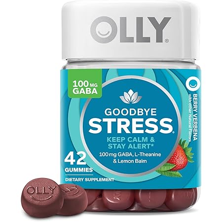 Amazon.com: OLLY Goodbye Stress Gummy, GABA, L-Theanine, Lemon Balm ...
