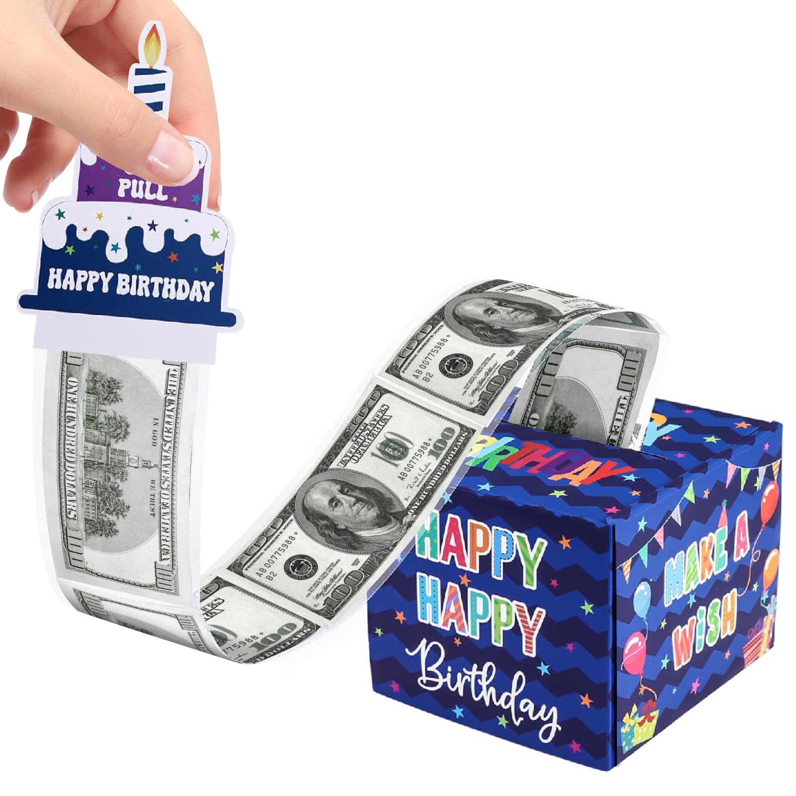 Sifniea Birthday Money Pull Box Birthday Money Box For Cash ...
