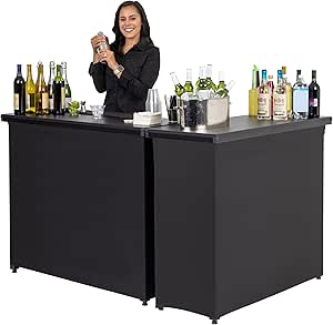 Amazon.com: GoBar PRO Double Bar Table Set - Portable Commercial Grade ...