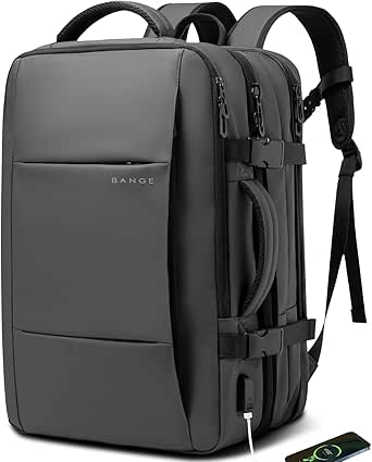 BANGE Travel Backpack,Flight Approved Carry On Backpack for International Travel Bag, Water ...