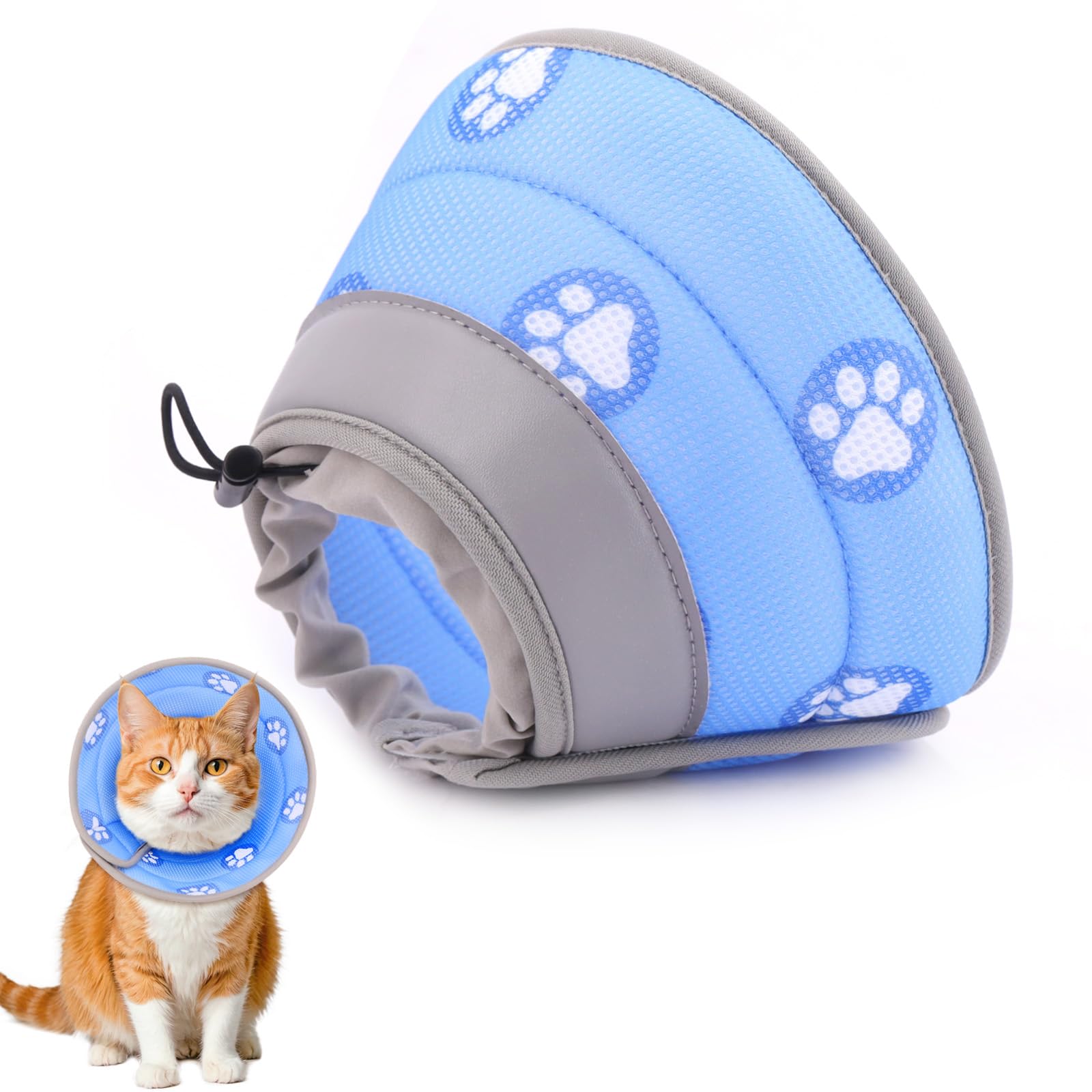 Amazon.com : Cat Cone Collar Soft to Stop Licking After Surgery Cat ...