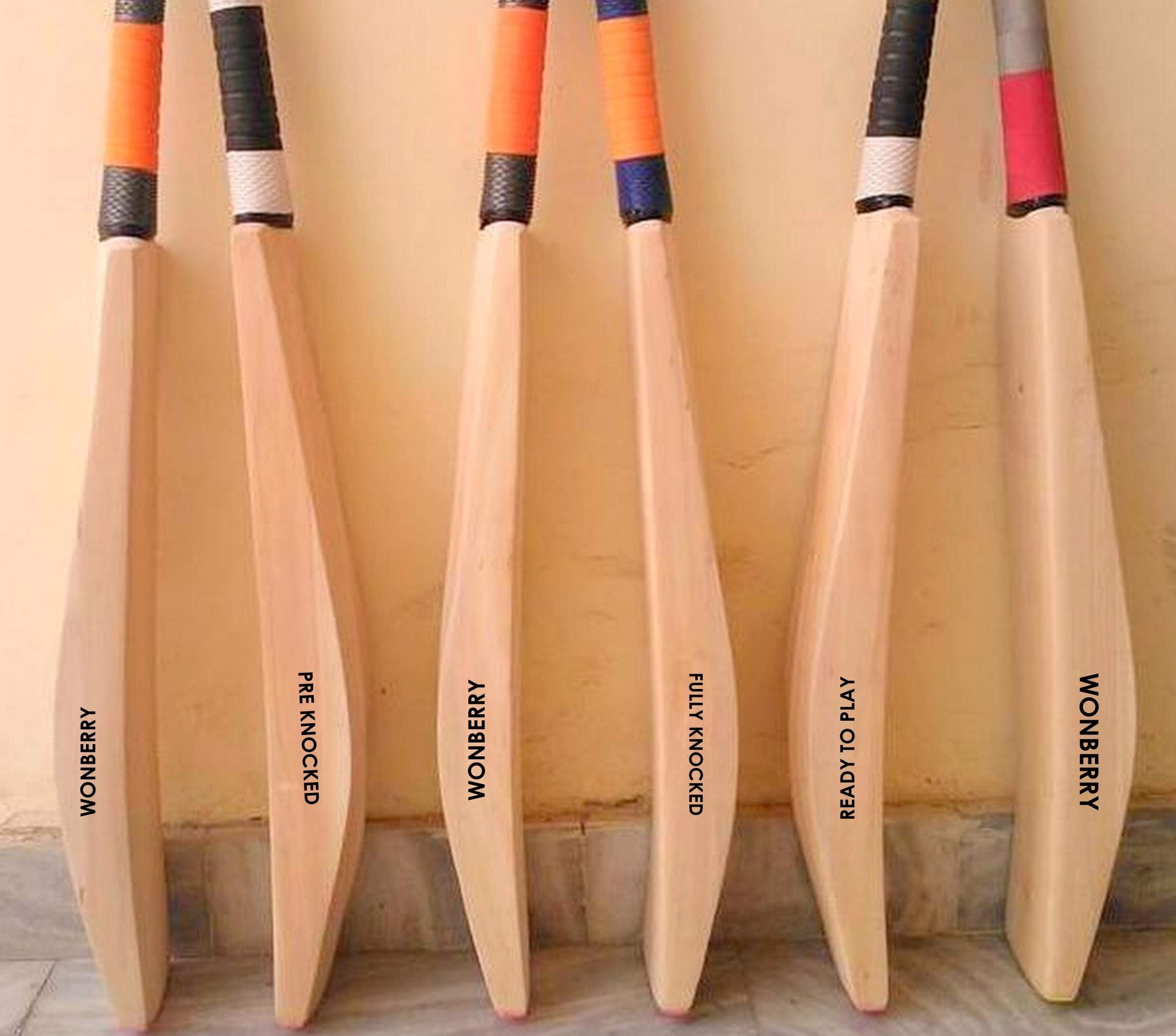 Wonberry Thick Bottom Fully Knocked English Willow Cricket Bat Full ...