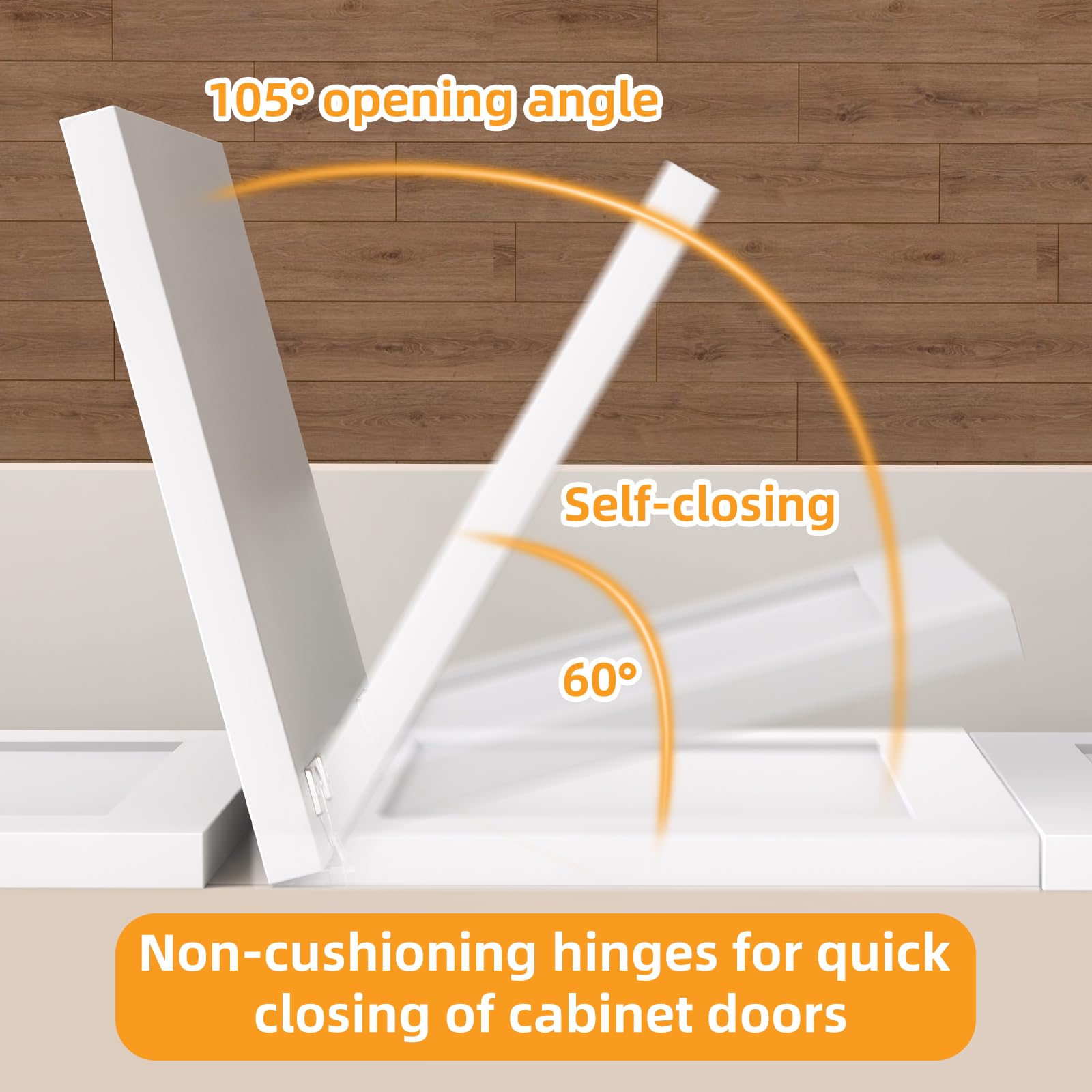Snapklik.com : Non-Slow Close Regular Hinges, 1/2" Overlay Standard ...