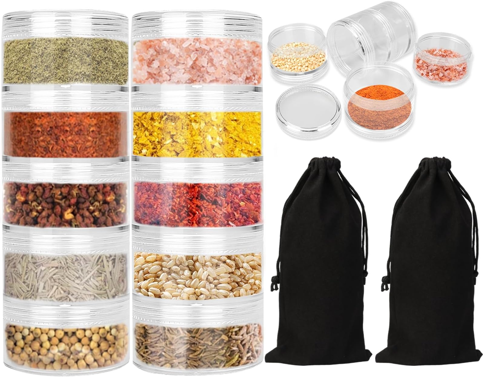 Amazon.com: UTALY Outdoors Camping Portable Spice-Jars Organizer ...