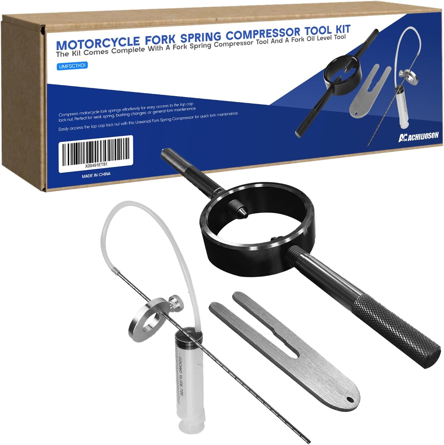 Amazon.com: Universal Motorcycle Fork Spring Compressor Tool, Fork Oil ...