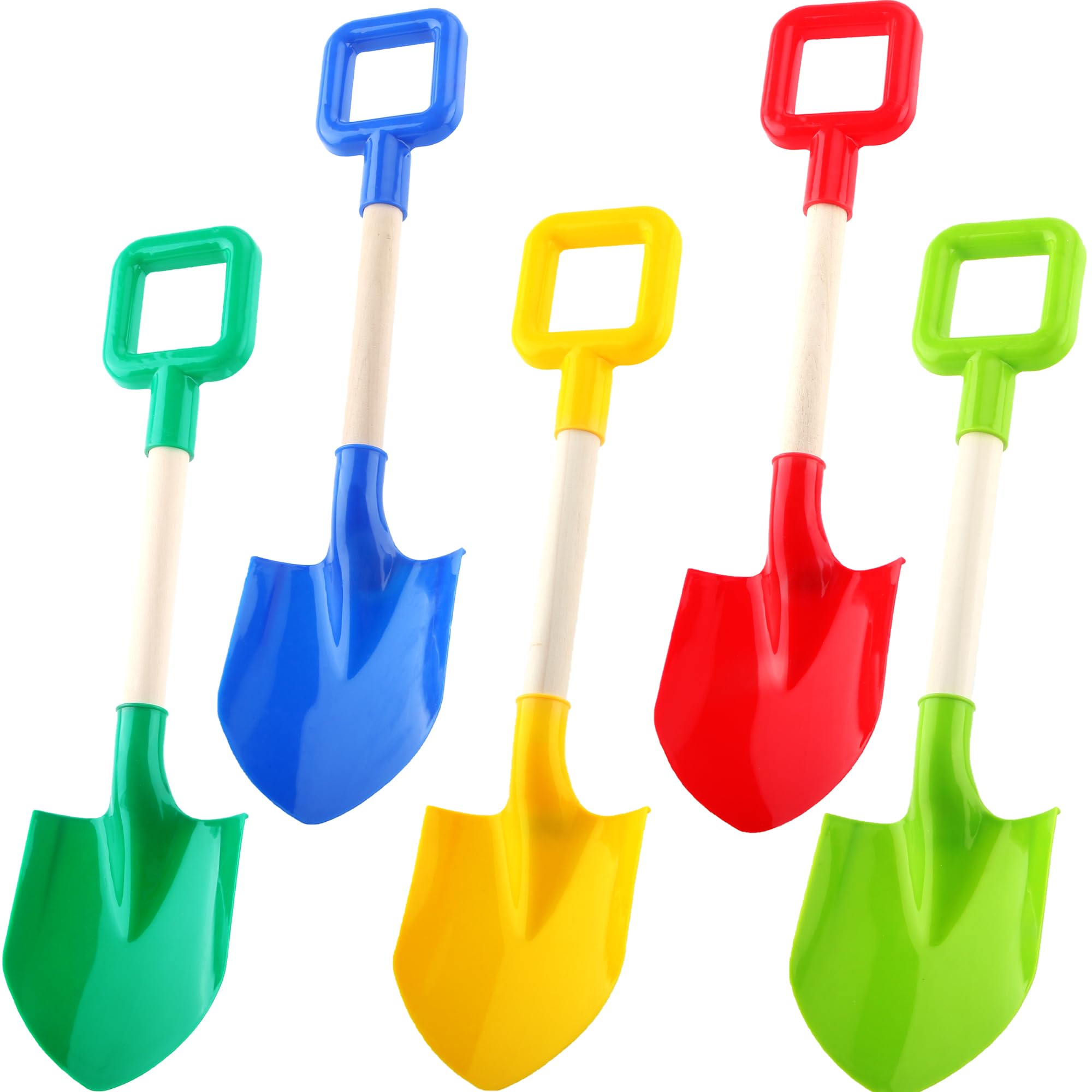 Amazon.com: Cagemoga 5 Pack 16 Inch Kids Beach Shovels Sand Shovels ...