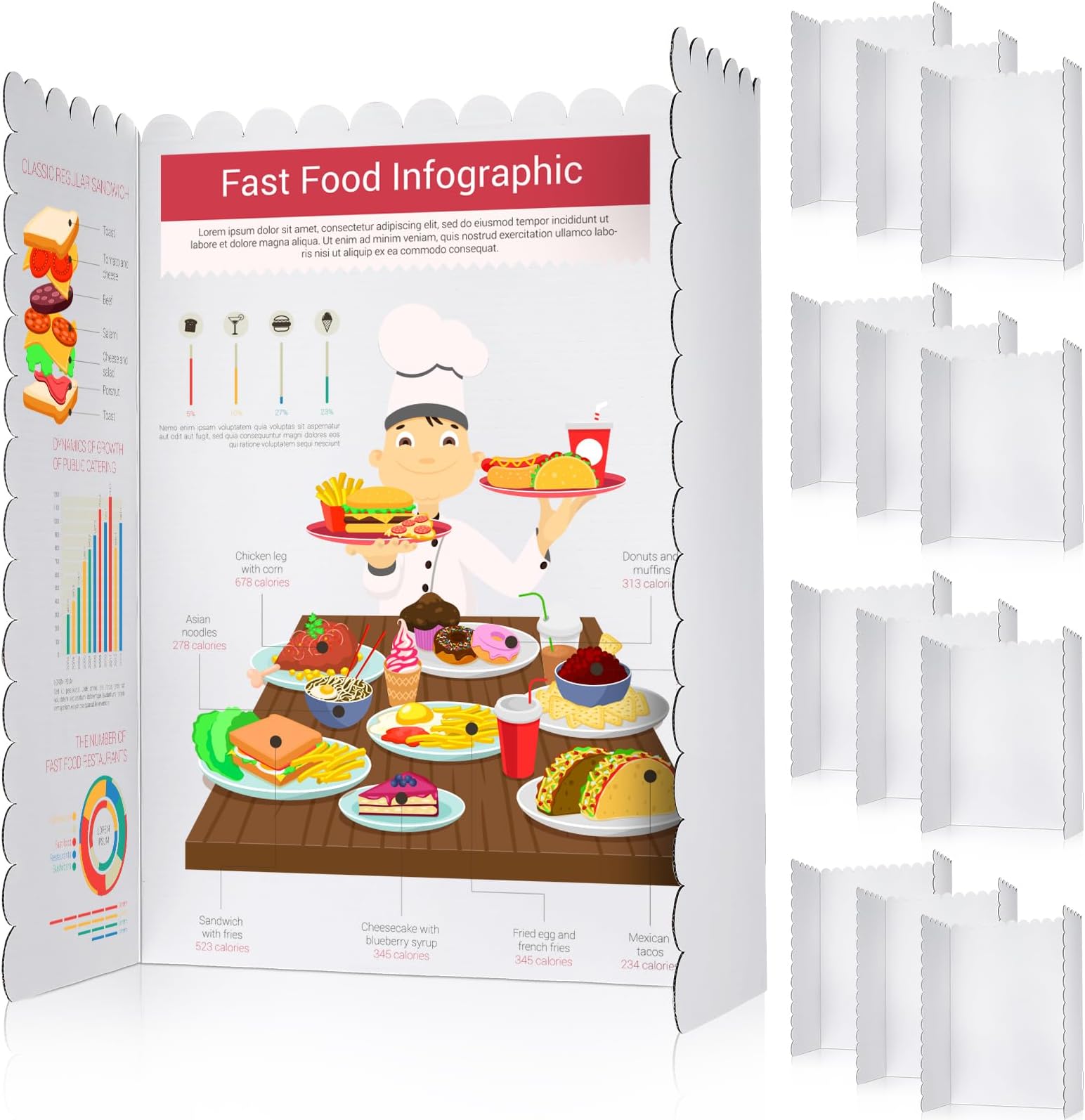 Amazon.com : Ctosree 24 Pcs Tri Fold Poster Board Bulk, Lightweight ...