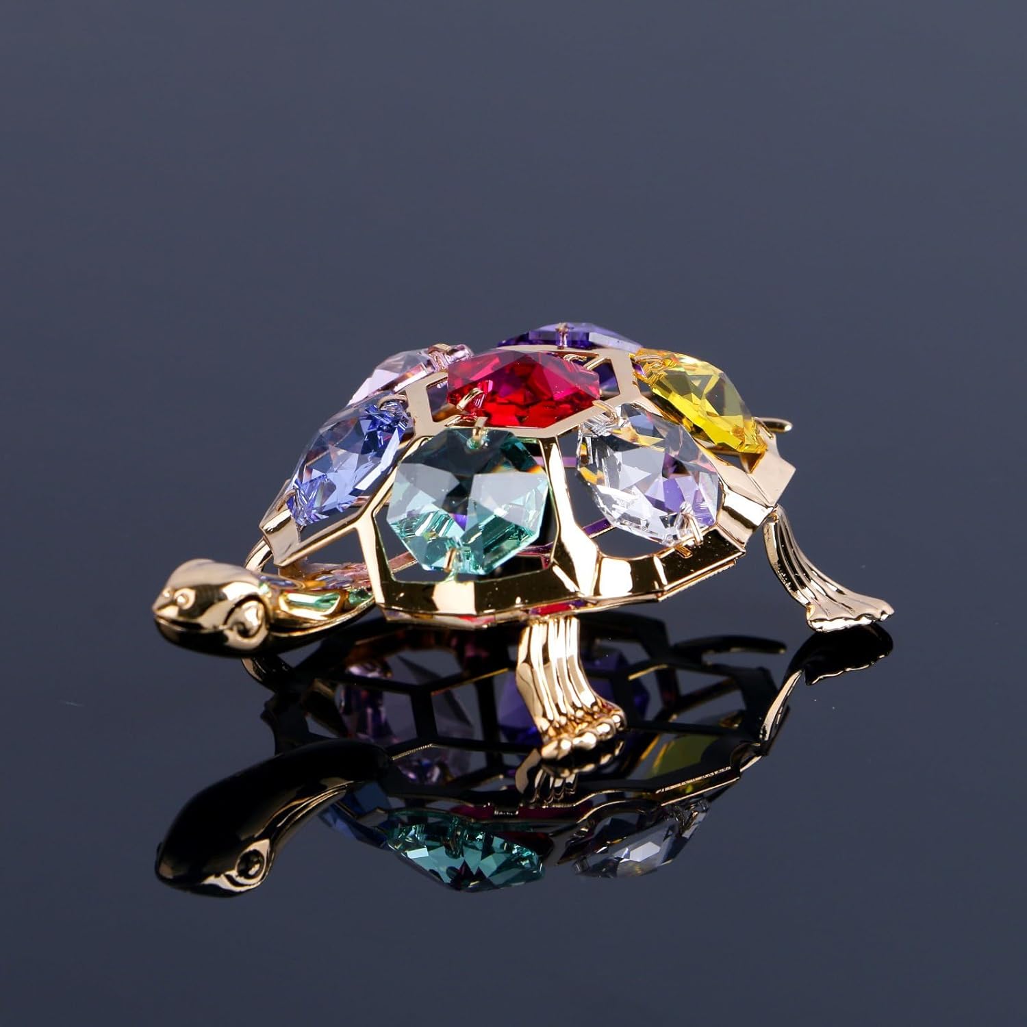 Amazon.com: AEVVV Sparkling Multicolored Crystal Tortilla Turtle ...