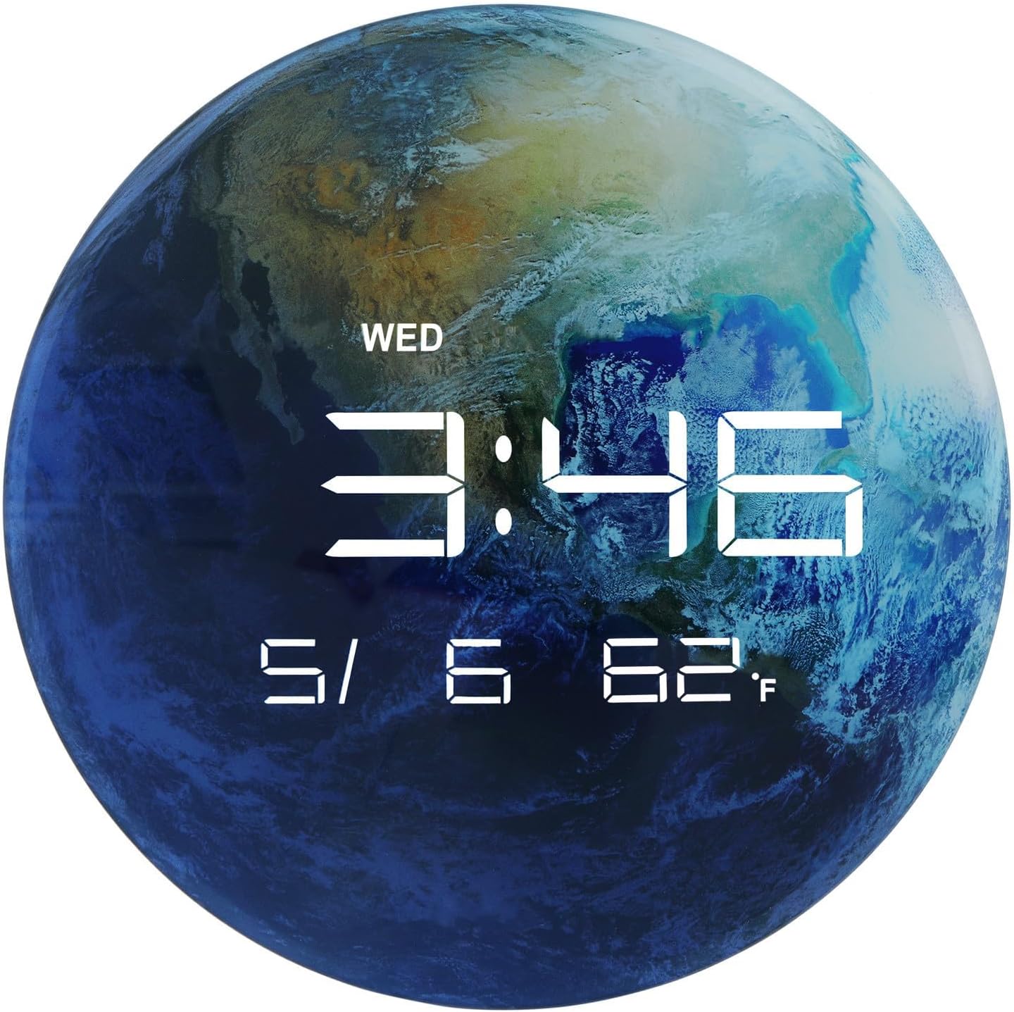 Amazon.com: Nbdeal 13" Digital Wall Clock with LED Display, Calendar ...